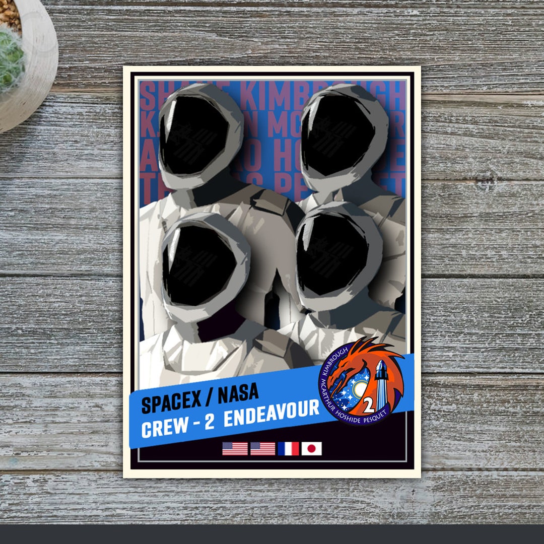 Spacex NASA Crew-2 Collectors Baseball Card - Etsy