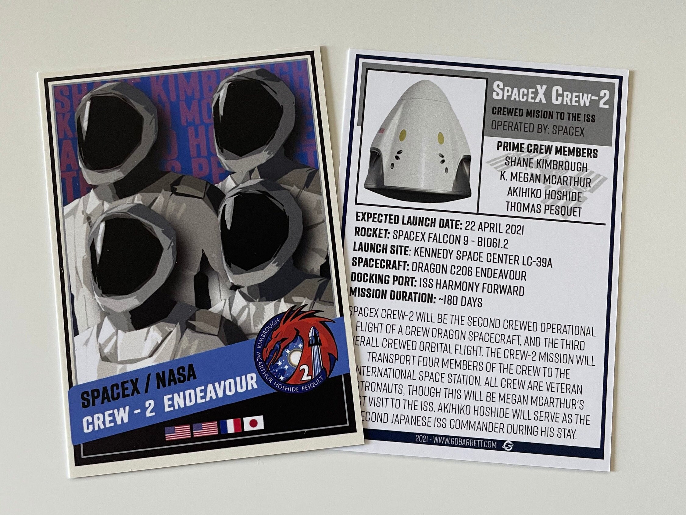 Spacex NASA Crew-2 Collectors Baseball Card - Etsy