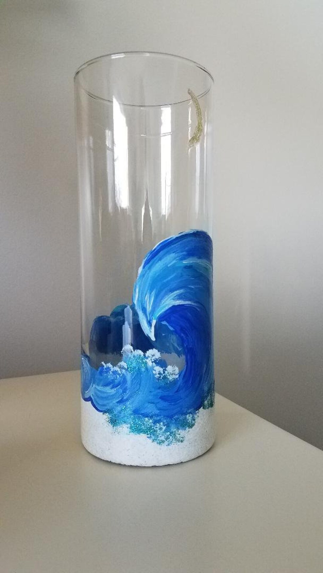 Ocean Wave Vase Hand Painted Surfing Ocean Wave Scene, Hand Wash Only ...