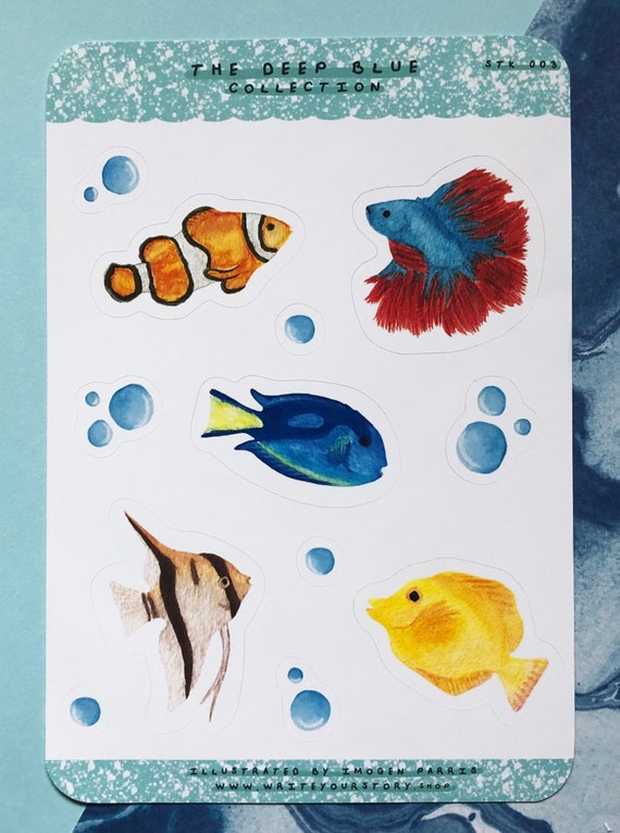 Sticker Sheet 3 The Deep Blue Paper, Party & Kids Card Making ...