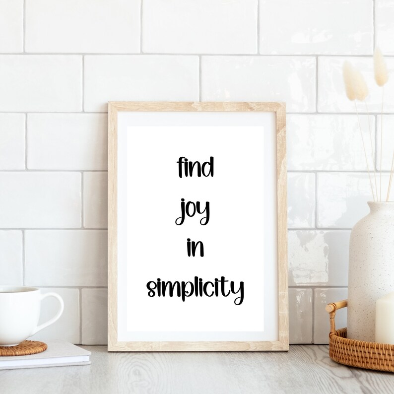 Find Joy in Simplicity: Printable Download for Soulful Inspiration and ...