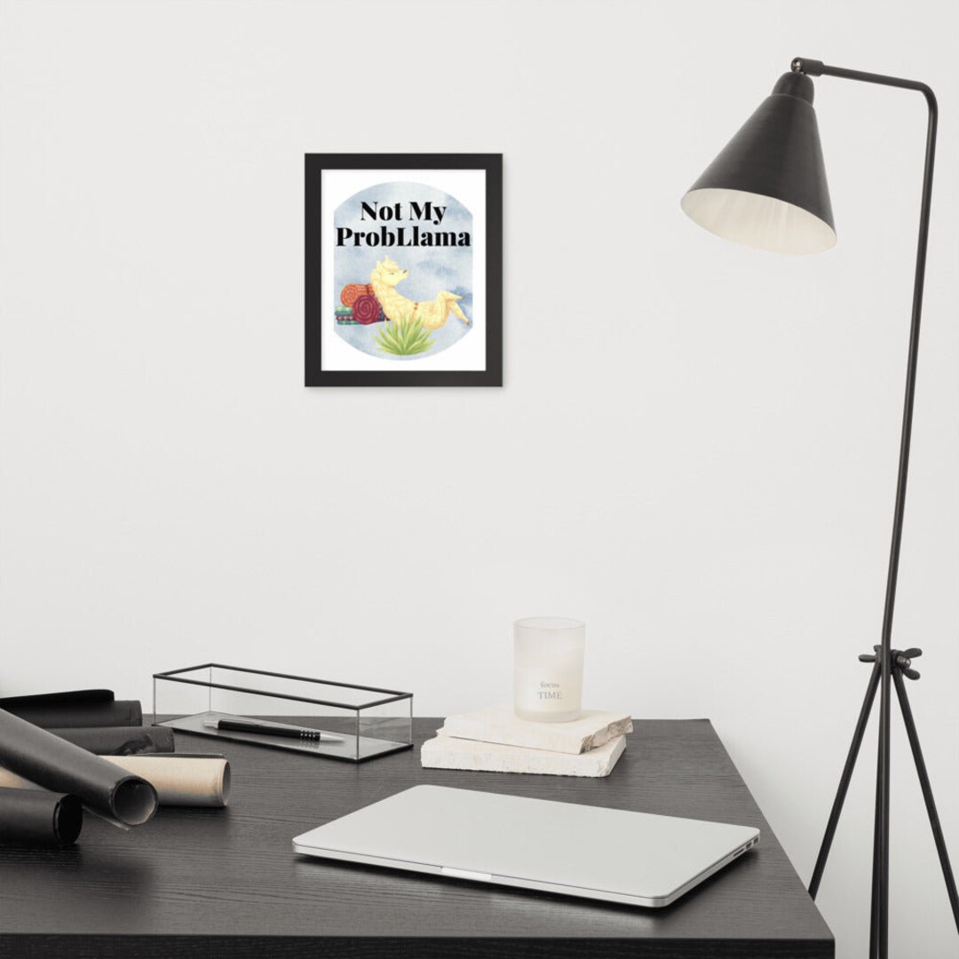 Not My ProbLlama Poster: Lustiges Lama Zitat Kunst (Digitaler Download ...