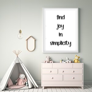 Find Joy in Simplicity: Printable Download for Soulful Inspiration and ...