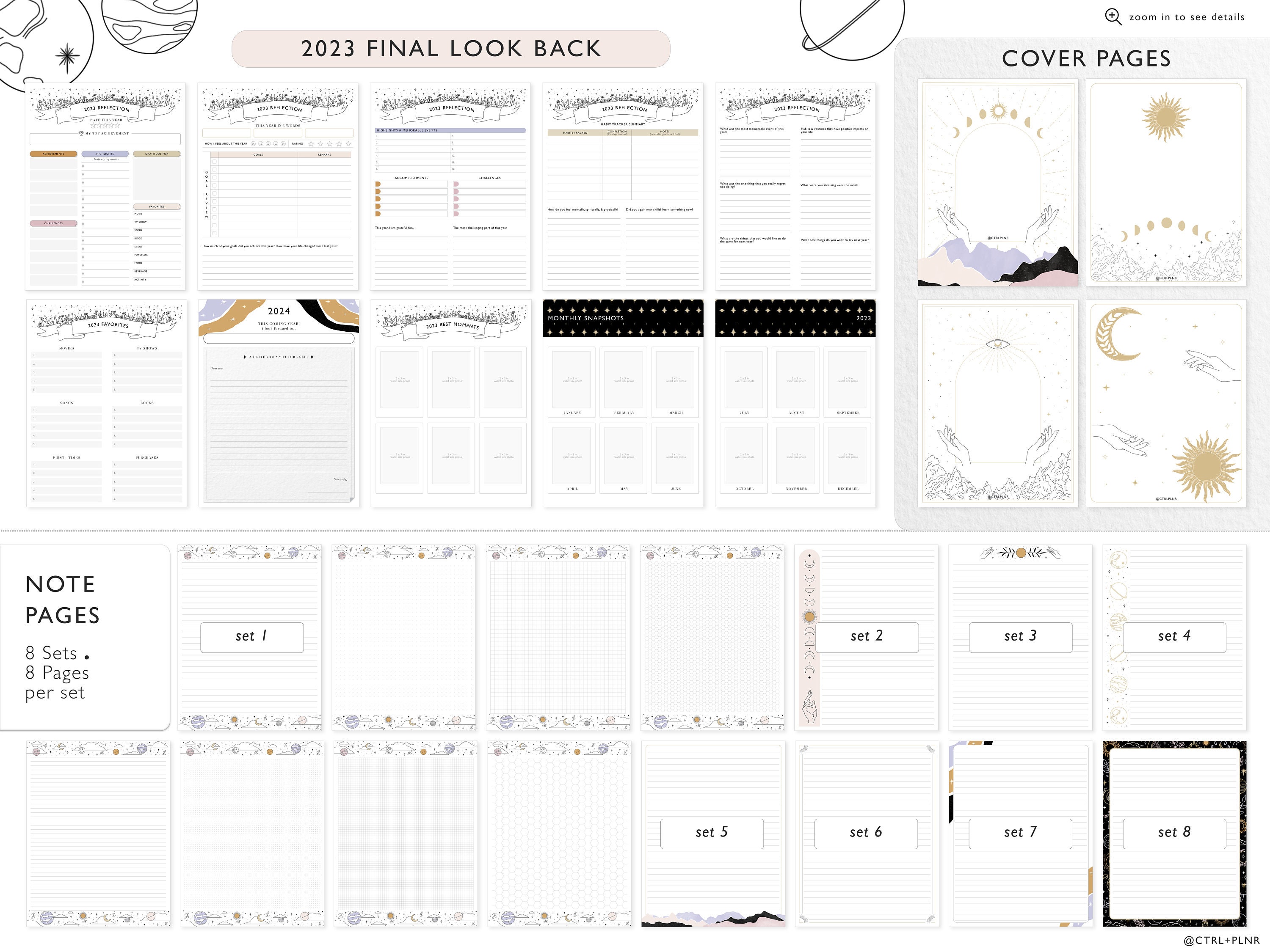 2023 CELESTIAL PLANNER Printable Planners Digital Insert Bullet Journal ...