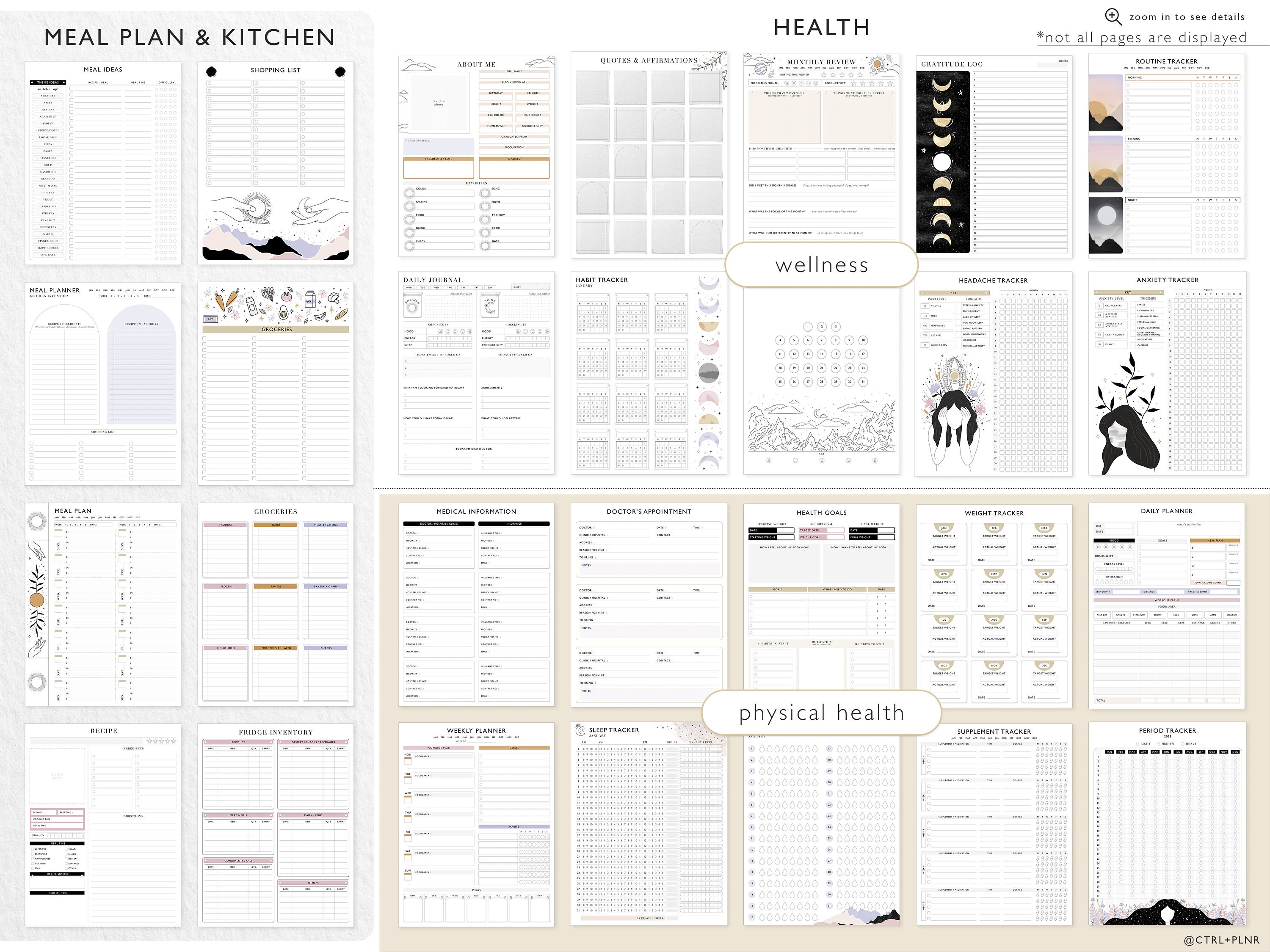 2023 CELESTIAL PLANNER Printable Planners Digital Insert Bullet Journal ...
