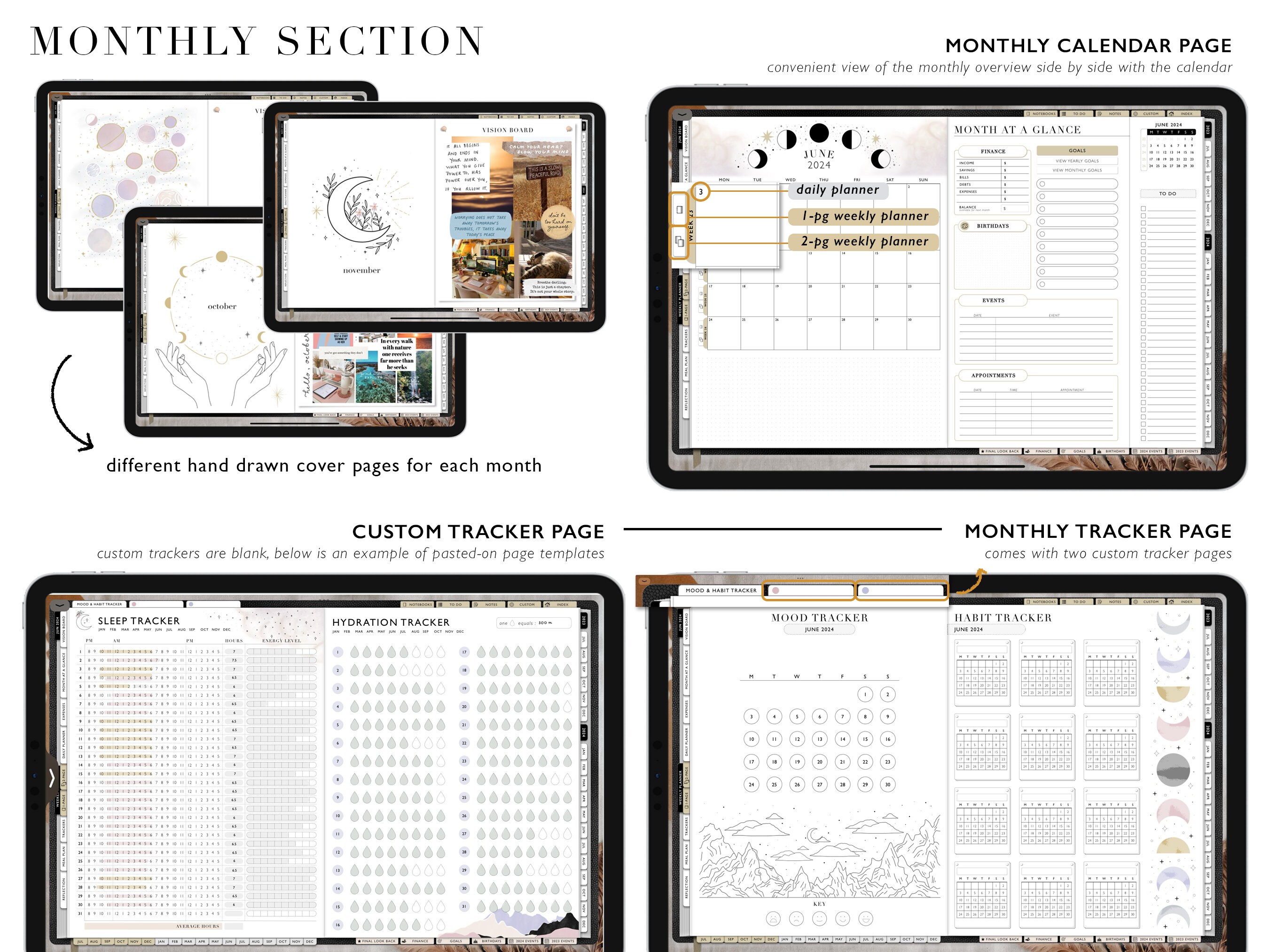 2024 Digital Planner Jul 23 Dec 24 Digital Planner 2024 Planner ...