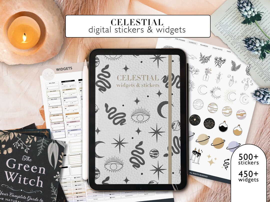Celestial Digital Stickers & Widgets | Celestial Stickers | Digital ...