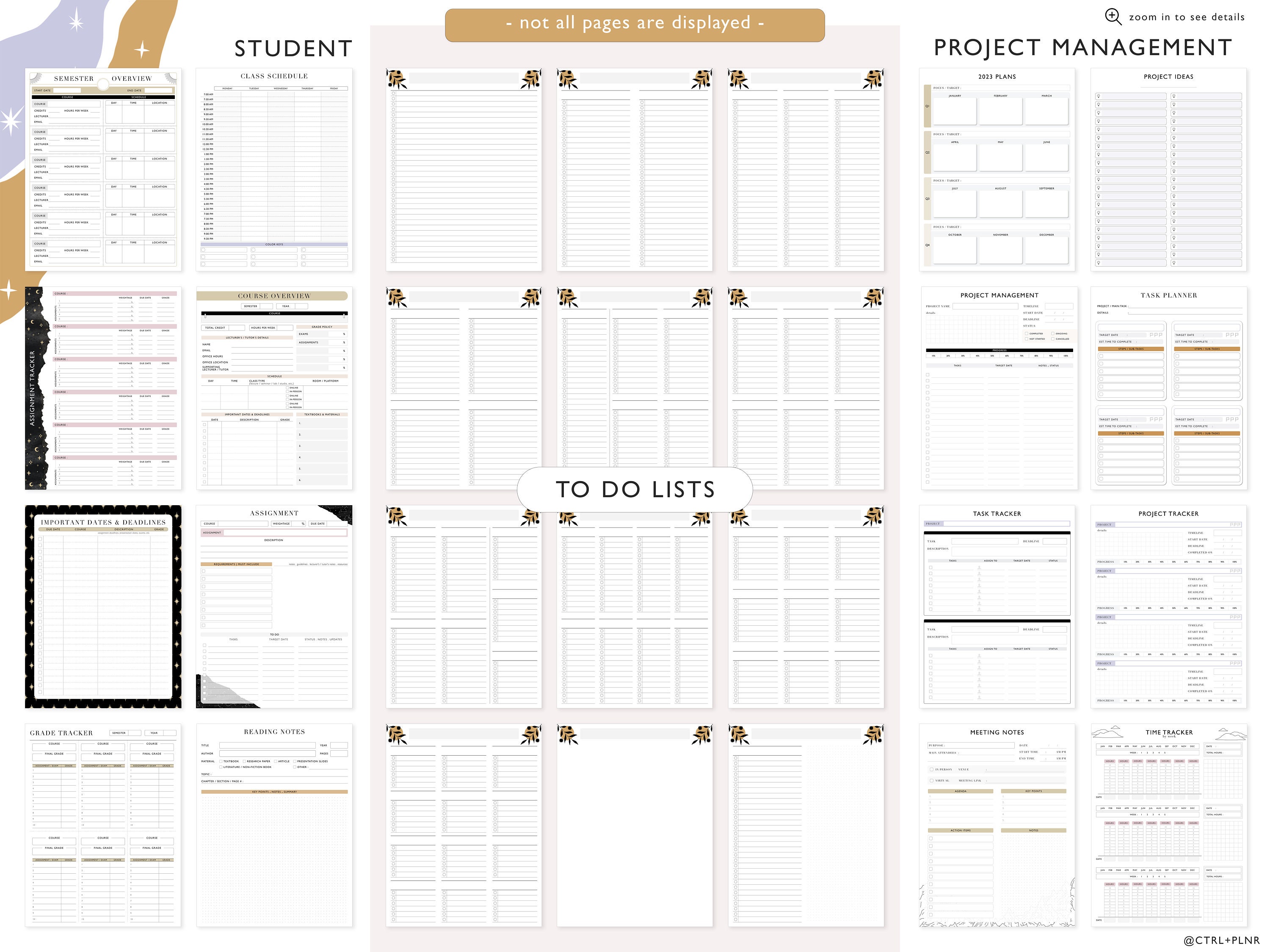 2023 CELESTIAL PLANNER Printable Planners Digital Insert Bullet Journal ...