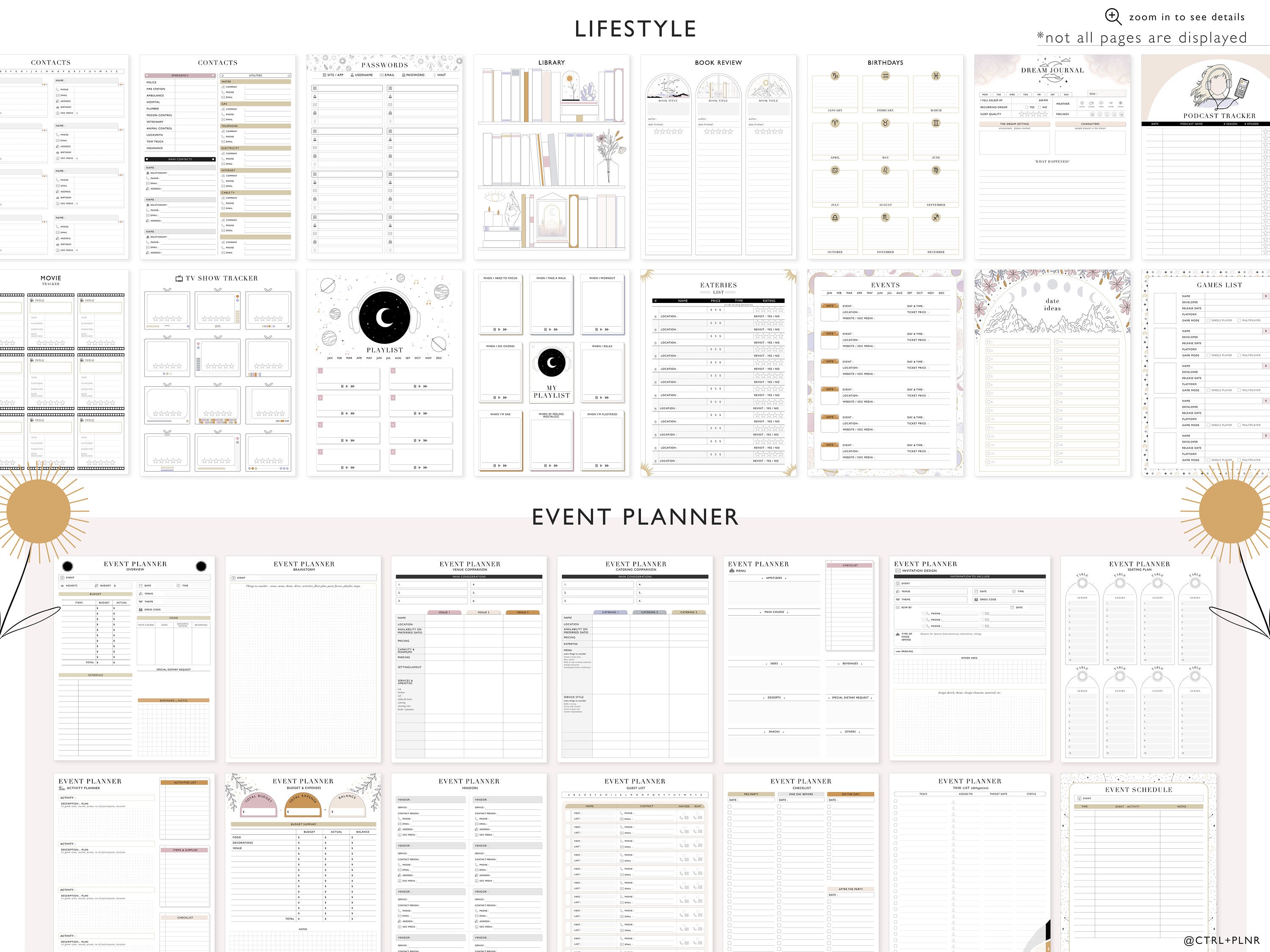 2023 CELESTIAL PLANNER Printable Planners Digital Insert Bullet Journal ...
