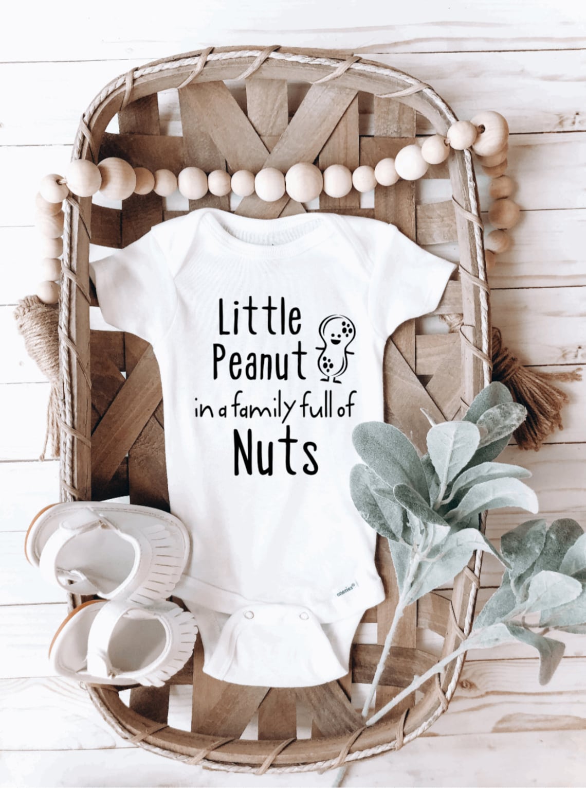 Little Peanut in a Family Full of Nuts Onesie®, Funny Baby Onesie ...