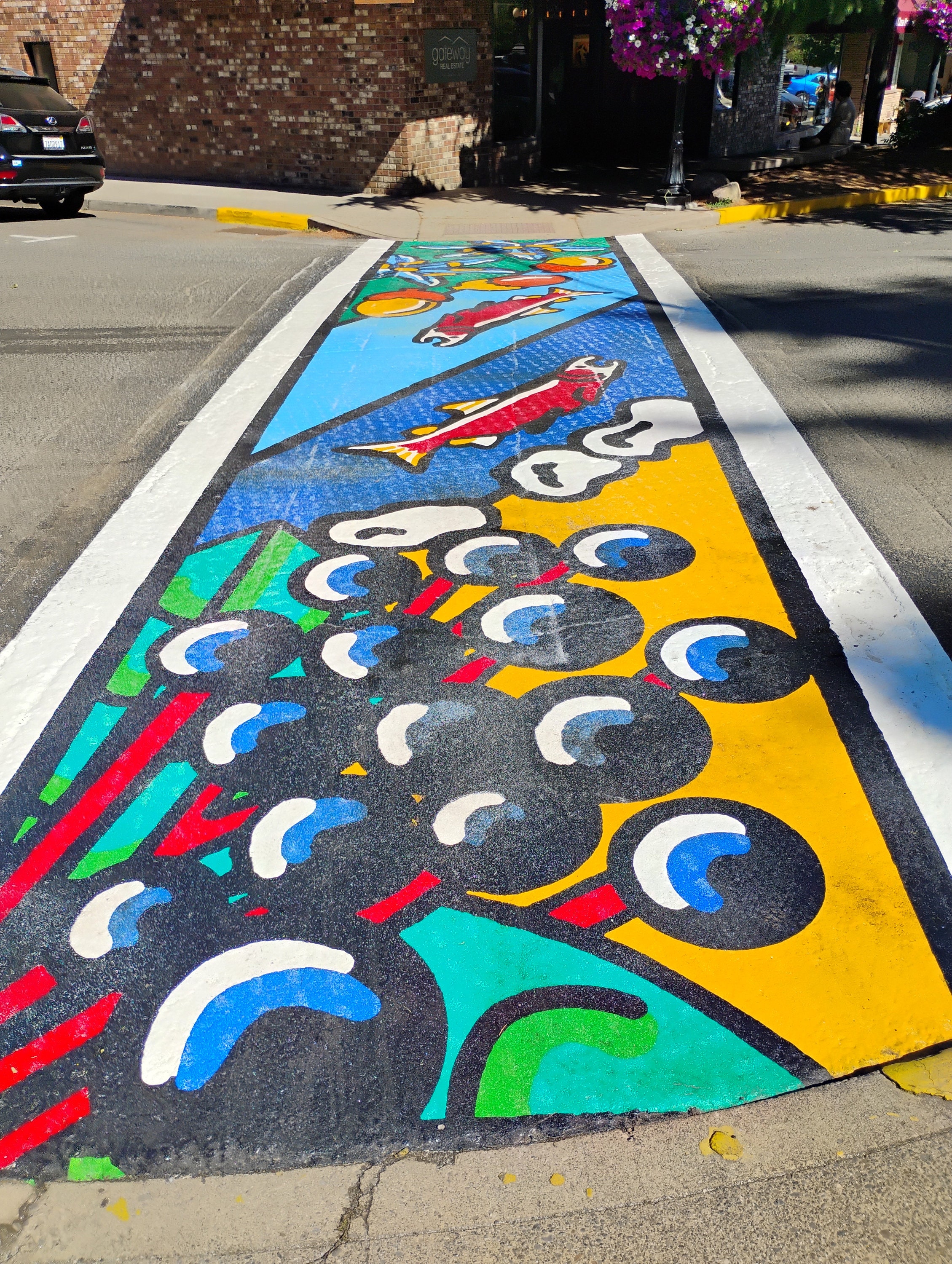 Ashland, OR Crosswalk Artwork Printable PDF “walking Upstream.” - Etsy