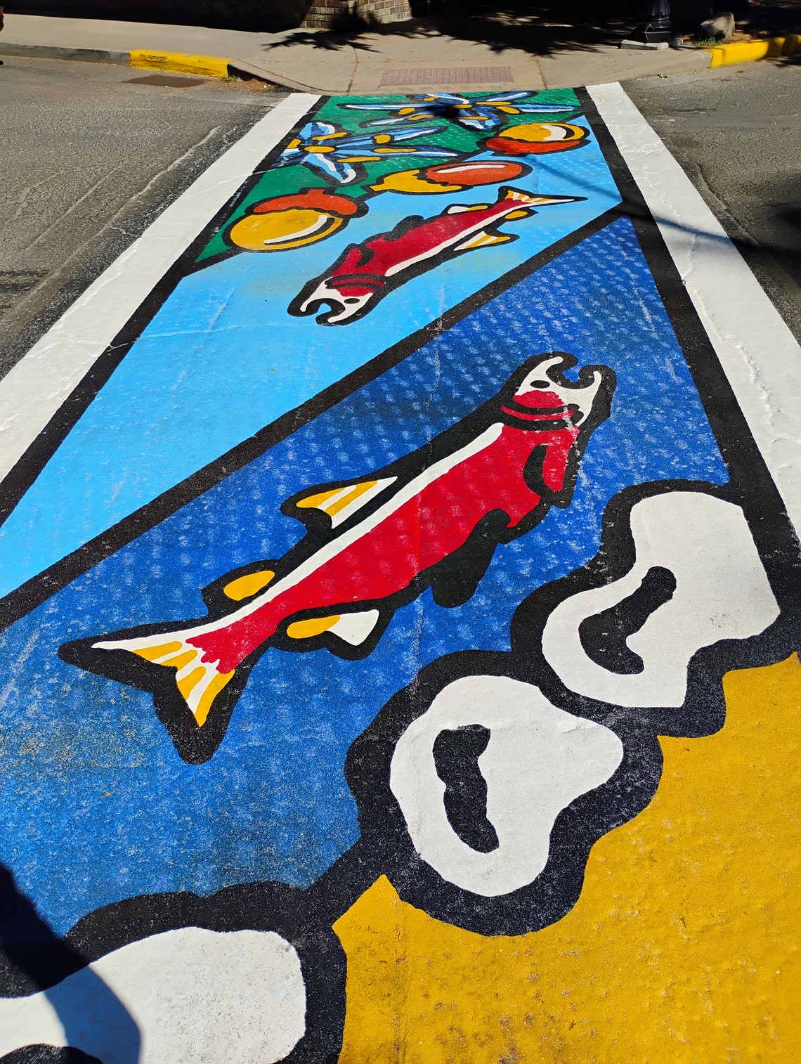 Ashland, OR Crosswalk Artwork Printable PDF “walking Upstream.” - Etsy