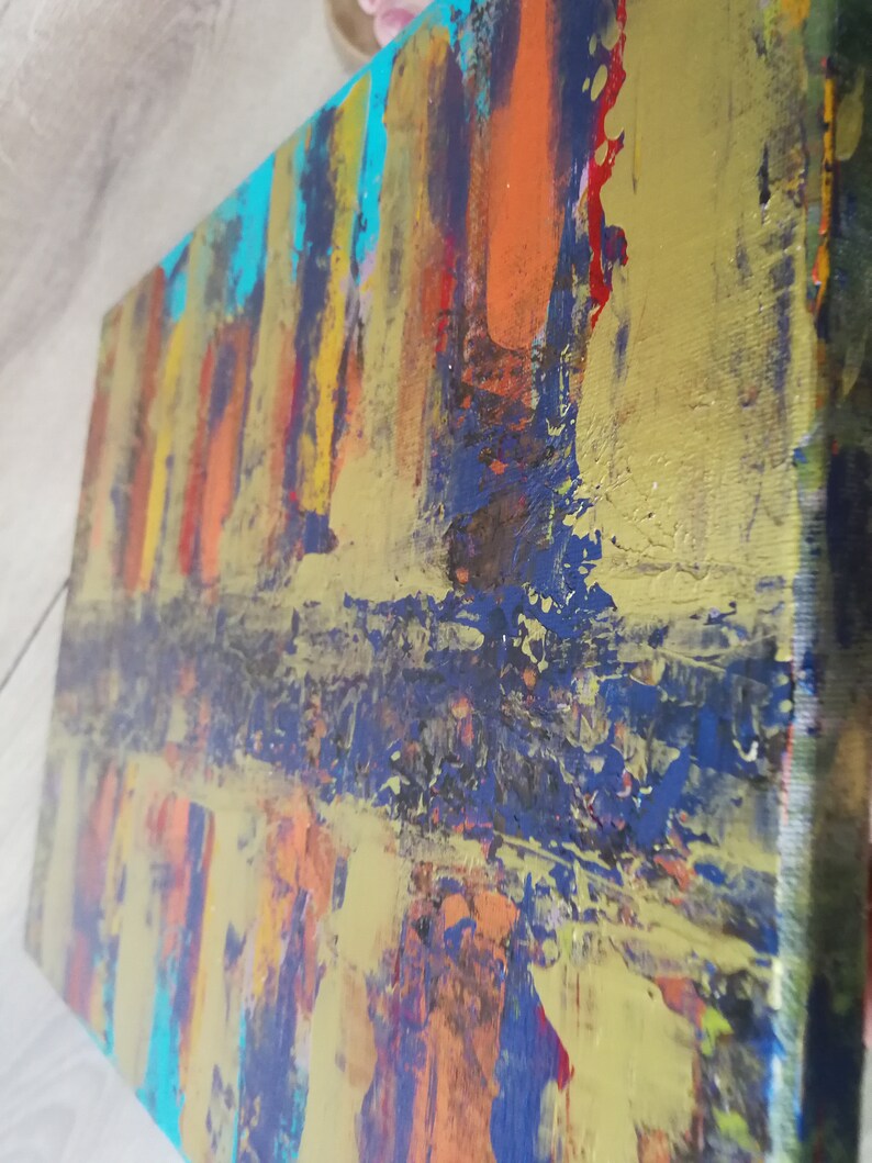 Metallic Abstract Art by Joanne Casey 30cm X 40cm Stretched - Etsy