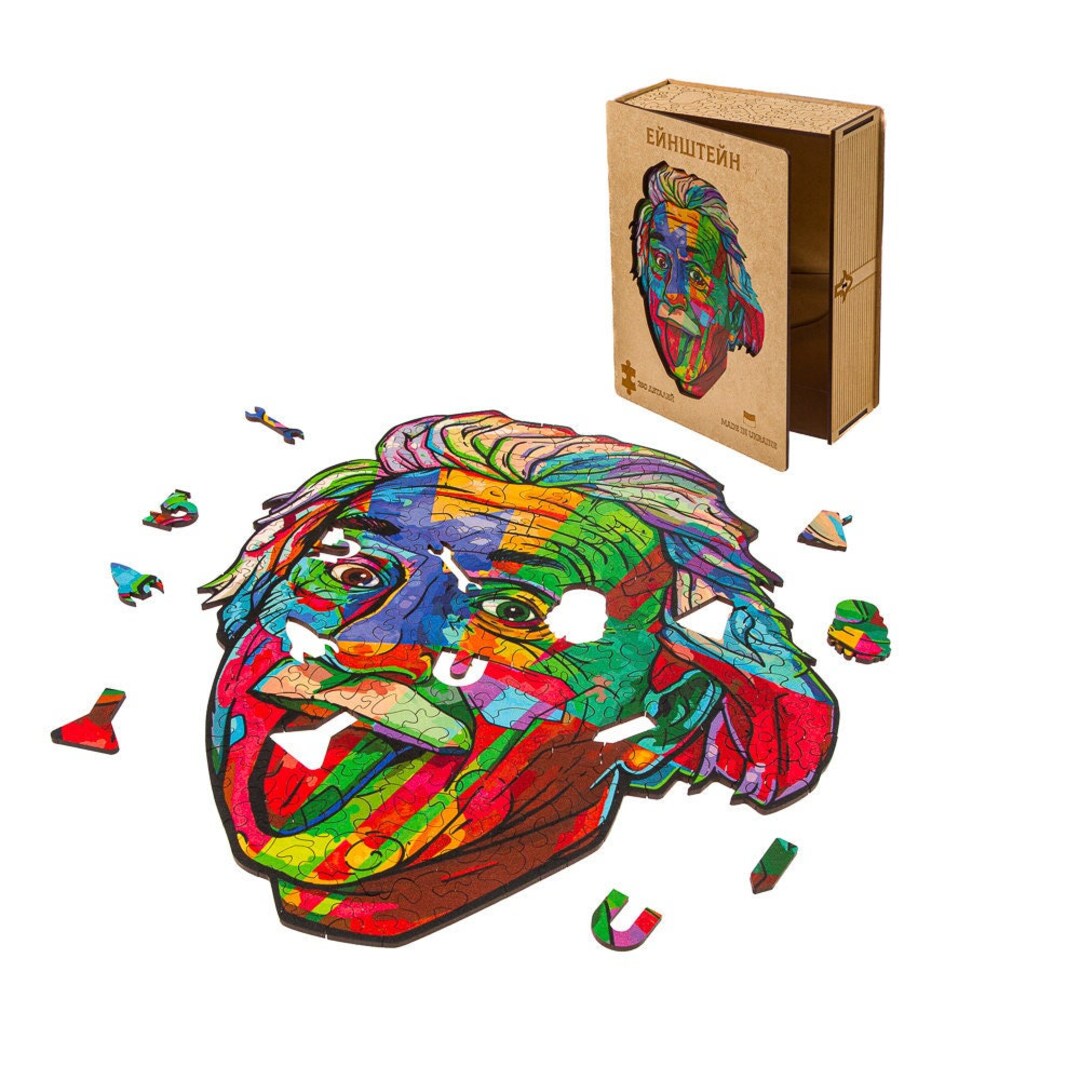 Wooden Jigsaw Puzzle 250 Pcs, Einstein Puzzle, Colorful Wood Art Puzzle ...