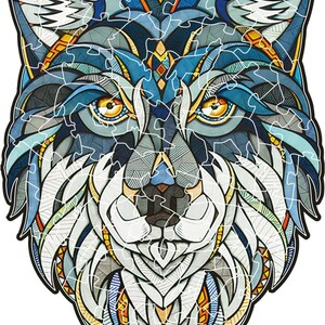 Wooden Wolf Puzzle, Laser Cut Wood Animal Puzzles, Wolf Lover Gift ...