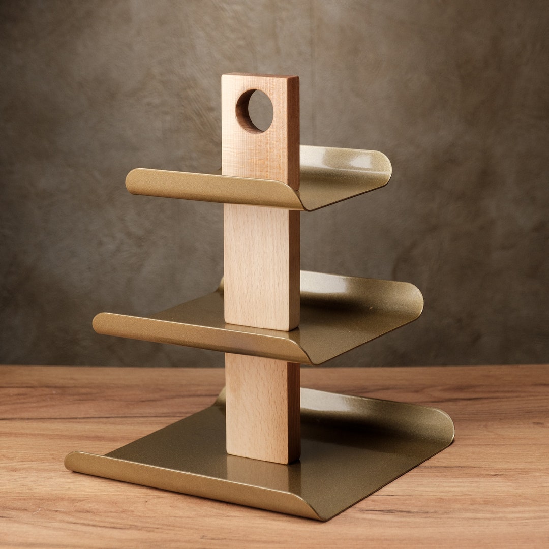 Elegant 3-tier Metal Kitchen Rack, Modern Food Display Stand, Metal ...