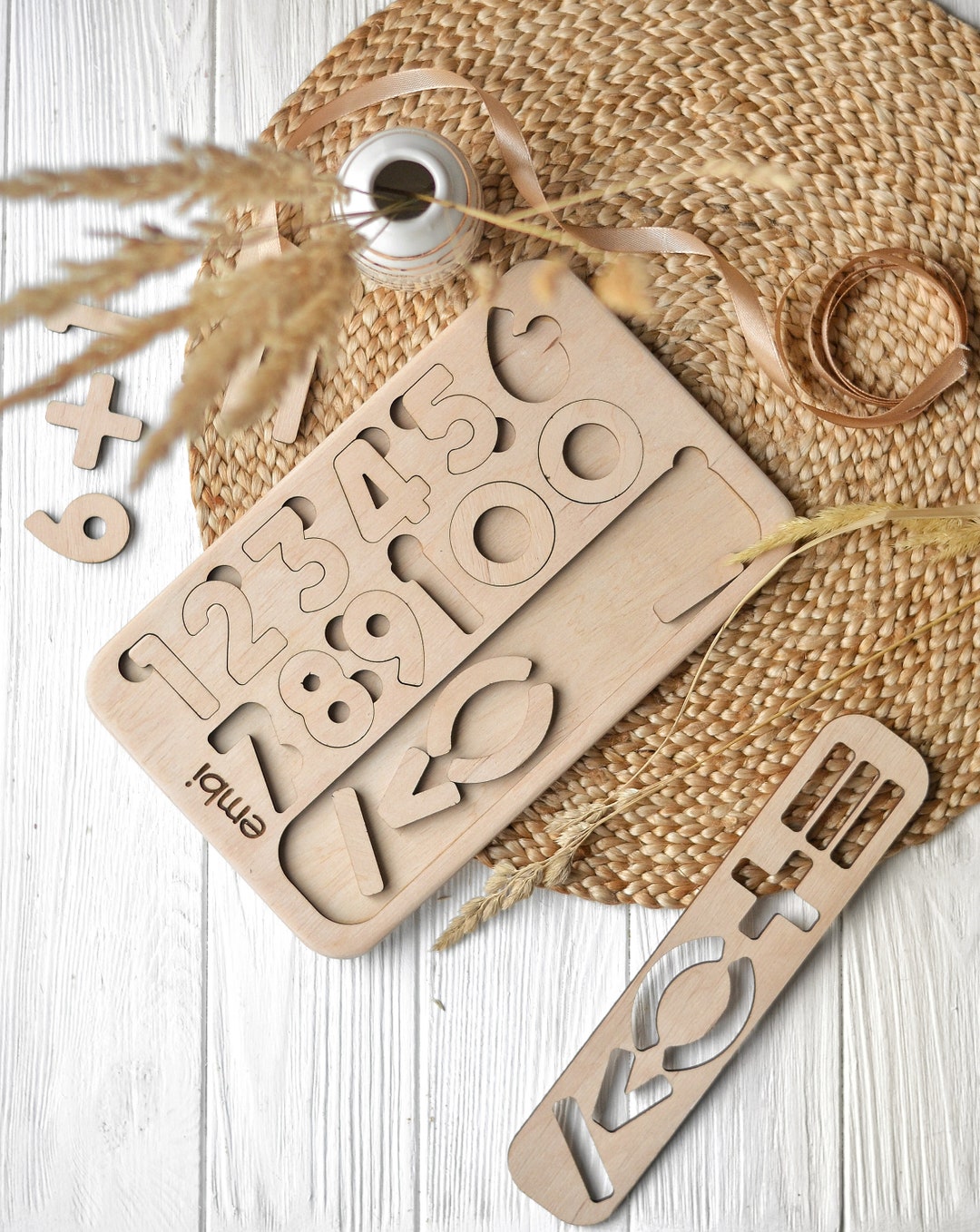 Kids Wooden Numbers Puzzle, Custom Learning Toy, Personalized ...