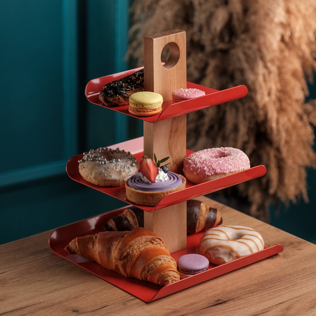 3-tier Kitchen Shelving Unit, Sweets Metal Dish, Organizer Accessory ...