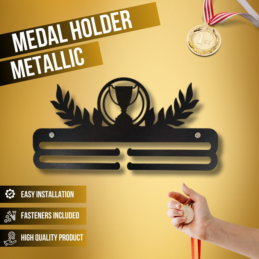 Wall Mounted All Sports Ribbon Display, Personalized Medal Hanger ...