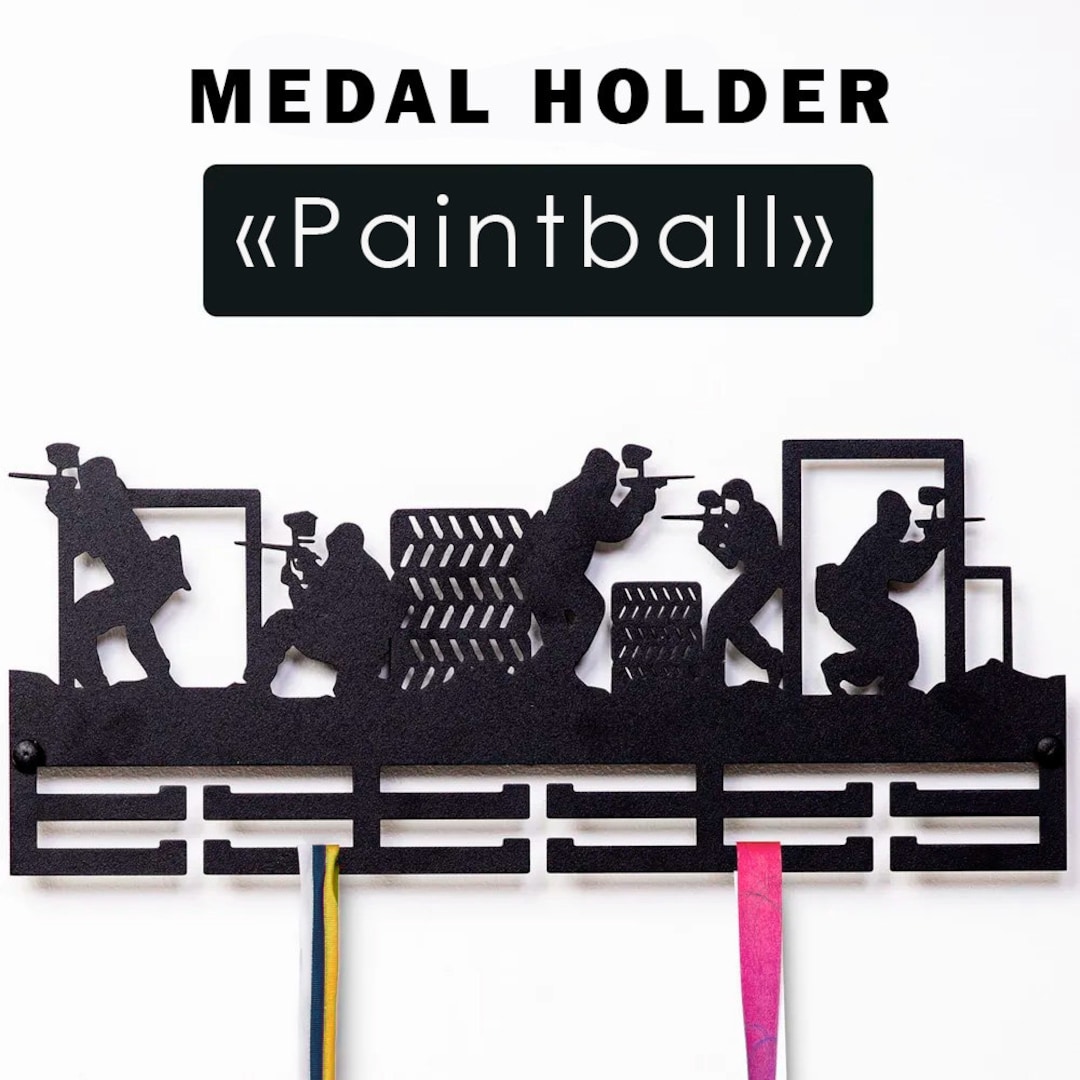 Personalized Paintball Airsoft Medal Organizer, Custom Medal Holder ...