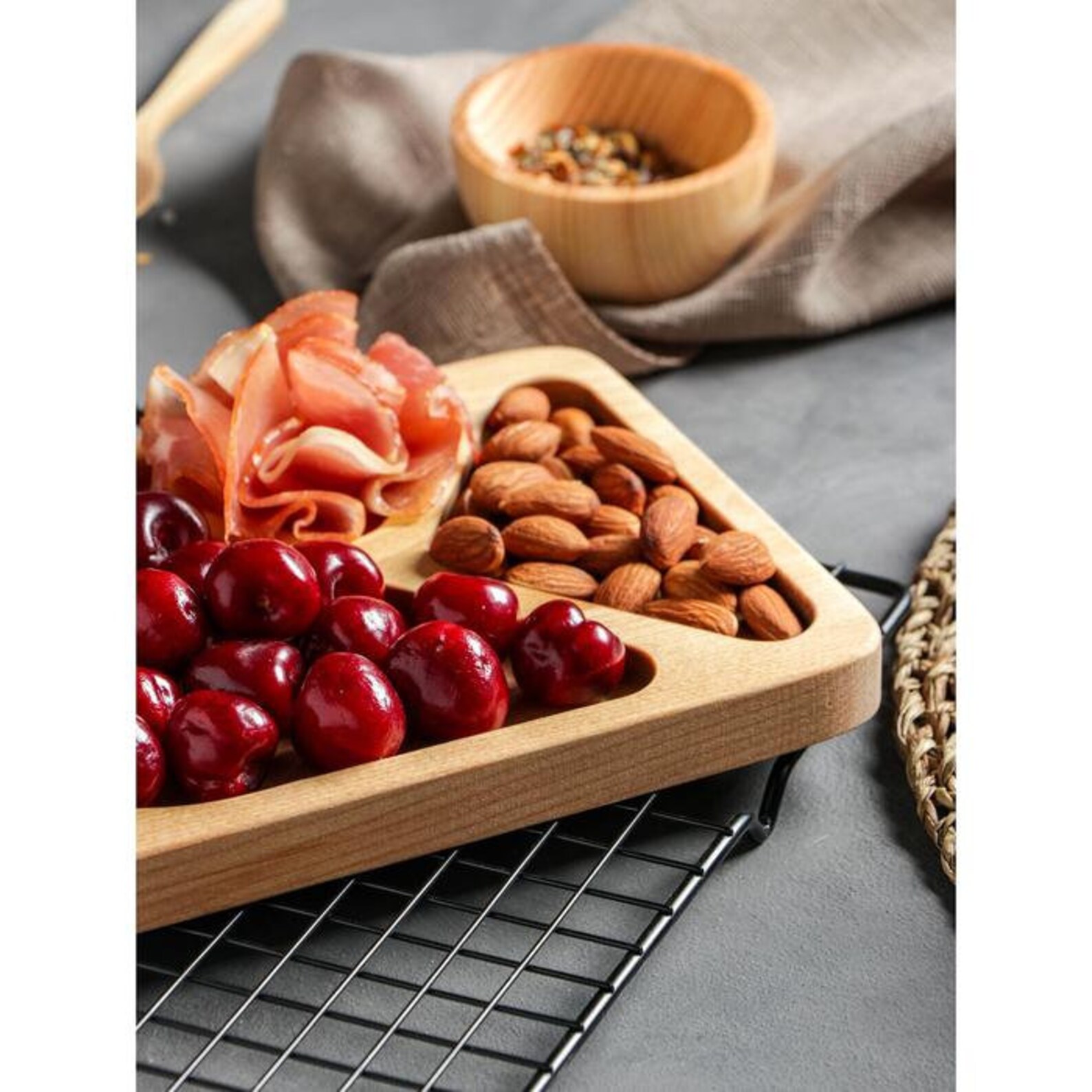 Wood Plate With Sections, Breakfast Platter, Serving Tray, Sections ...