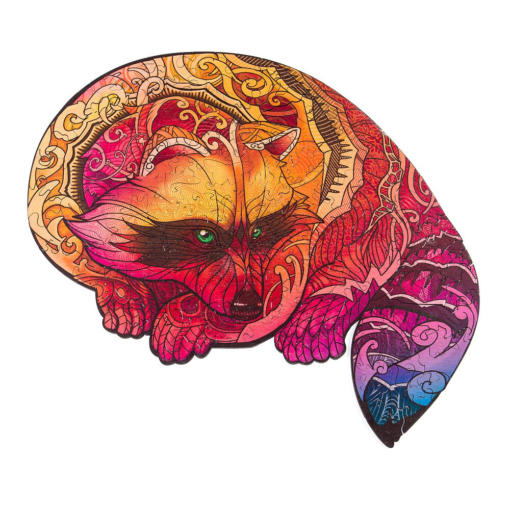 Raccoon Puzzle Wooden Jigsaw Puzzle for Kids and Adults - Etsy