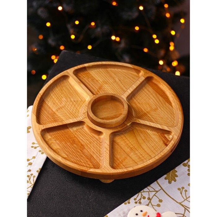 Engraved Wood Sectional Serving Plate, Personalized Appetizer Tray ...
