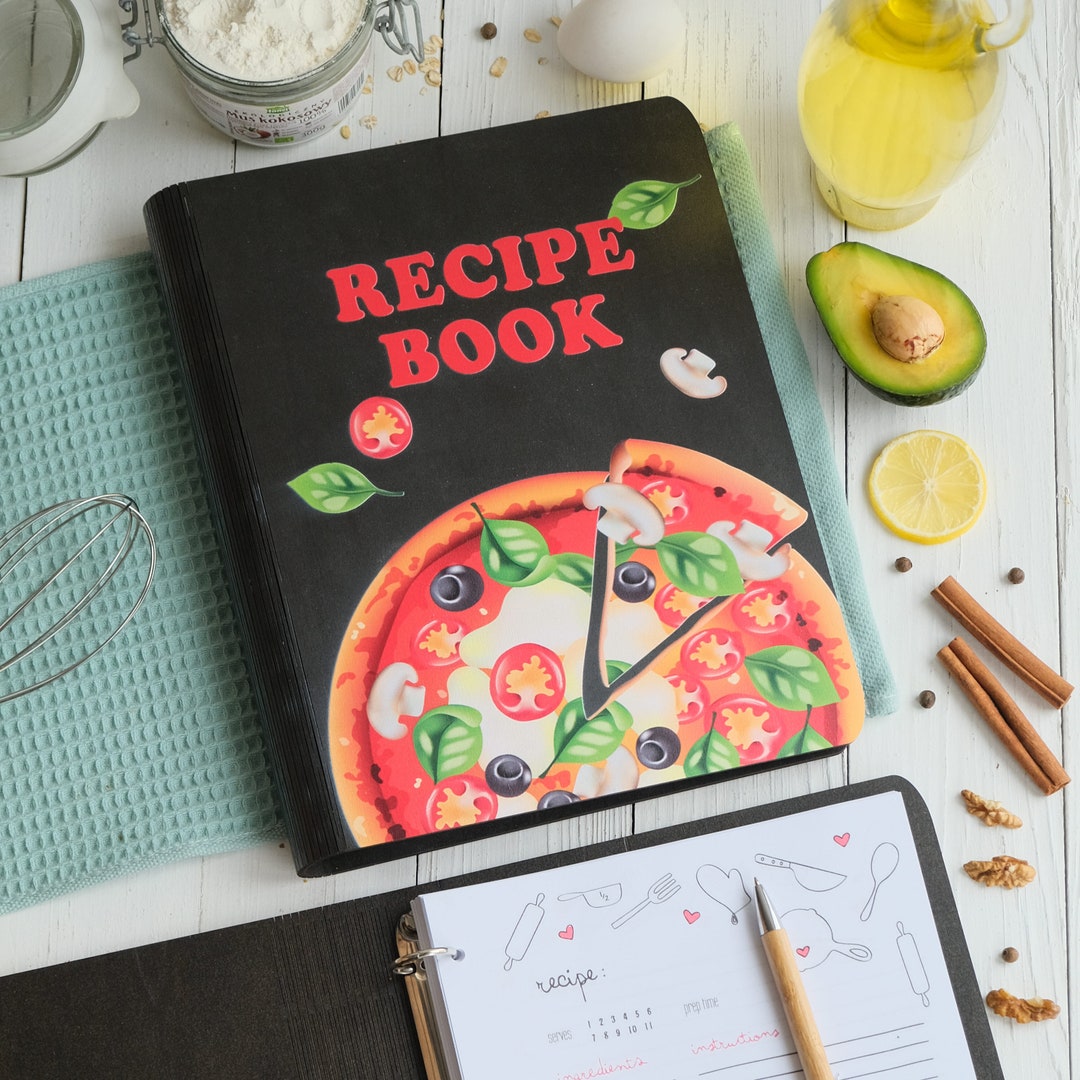 Recipe Book Binder With Stand, Blank Recipe Notebook, Cooking Journal ...