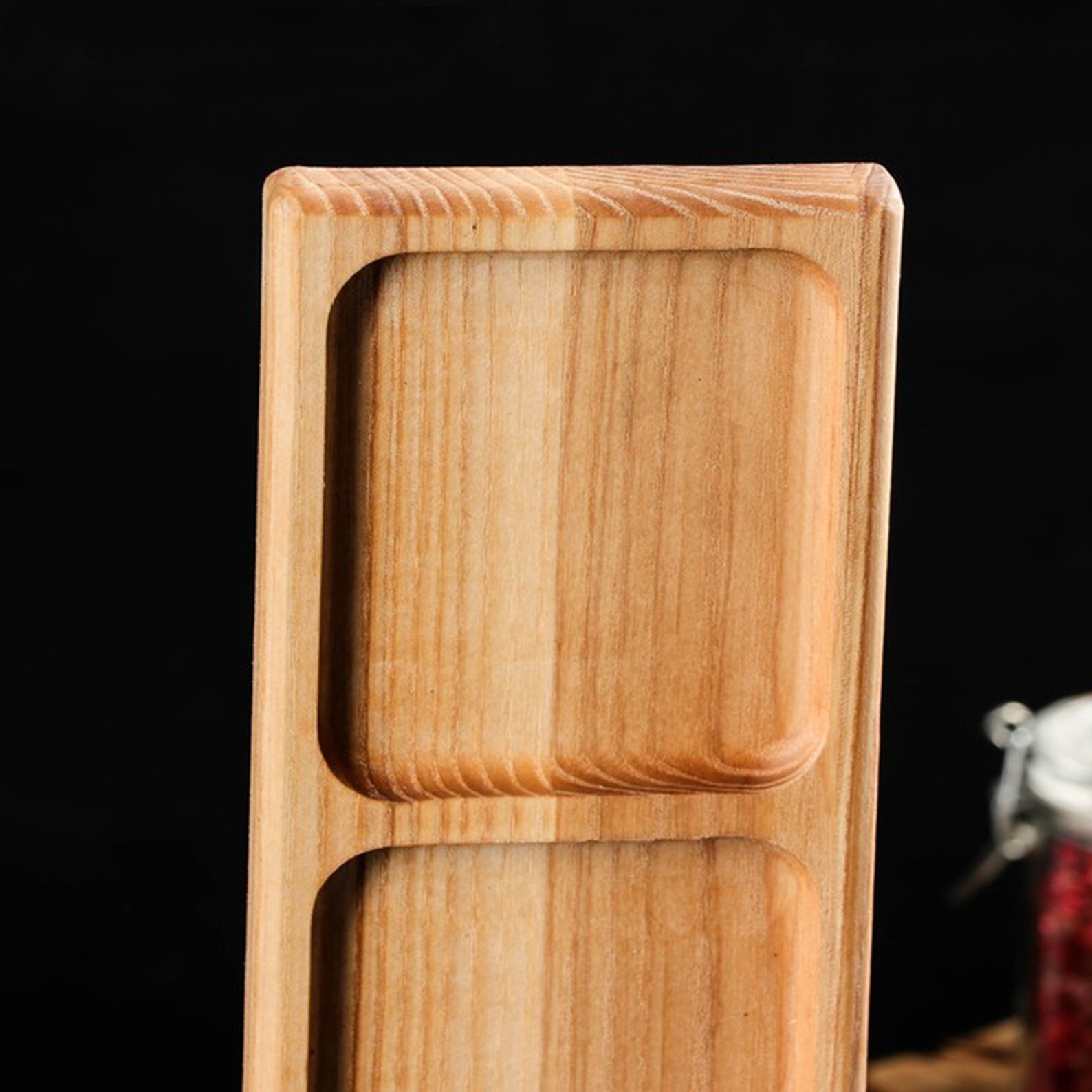 Wooden Snack Plate Rectangular Divided Platter Decorative - Etsy