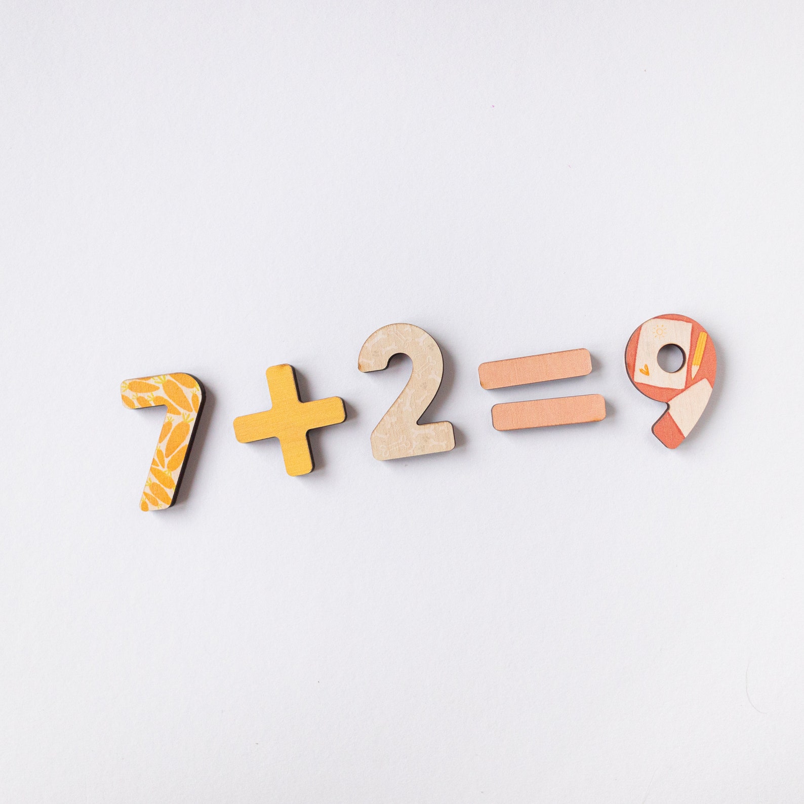 Wooden Number Puzzle, Montessori Toy for Toddlers, Counting Board, Math ...