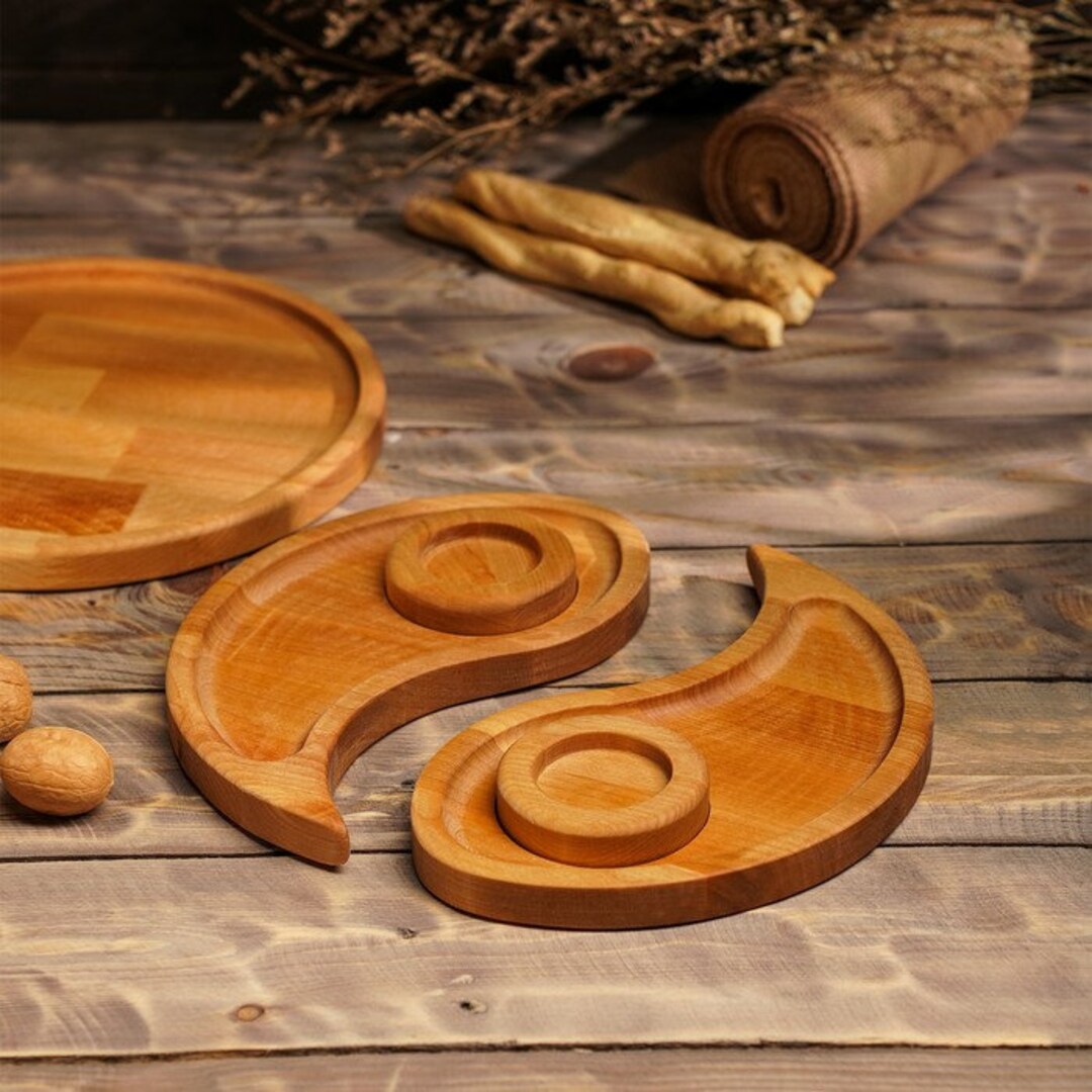Unique Serving Board Yin Yang, Yoga Room Decor, Custom Candle Tray ...