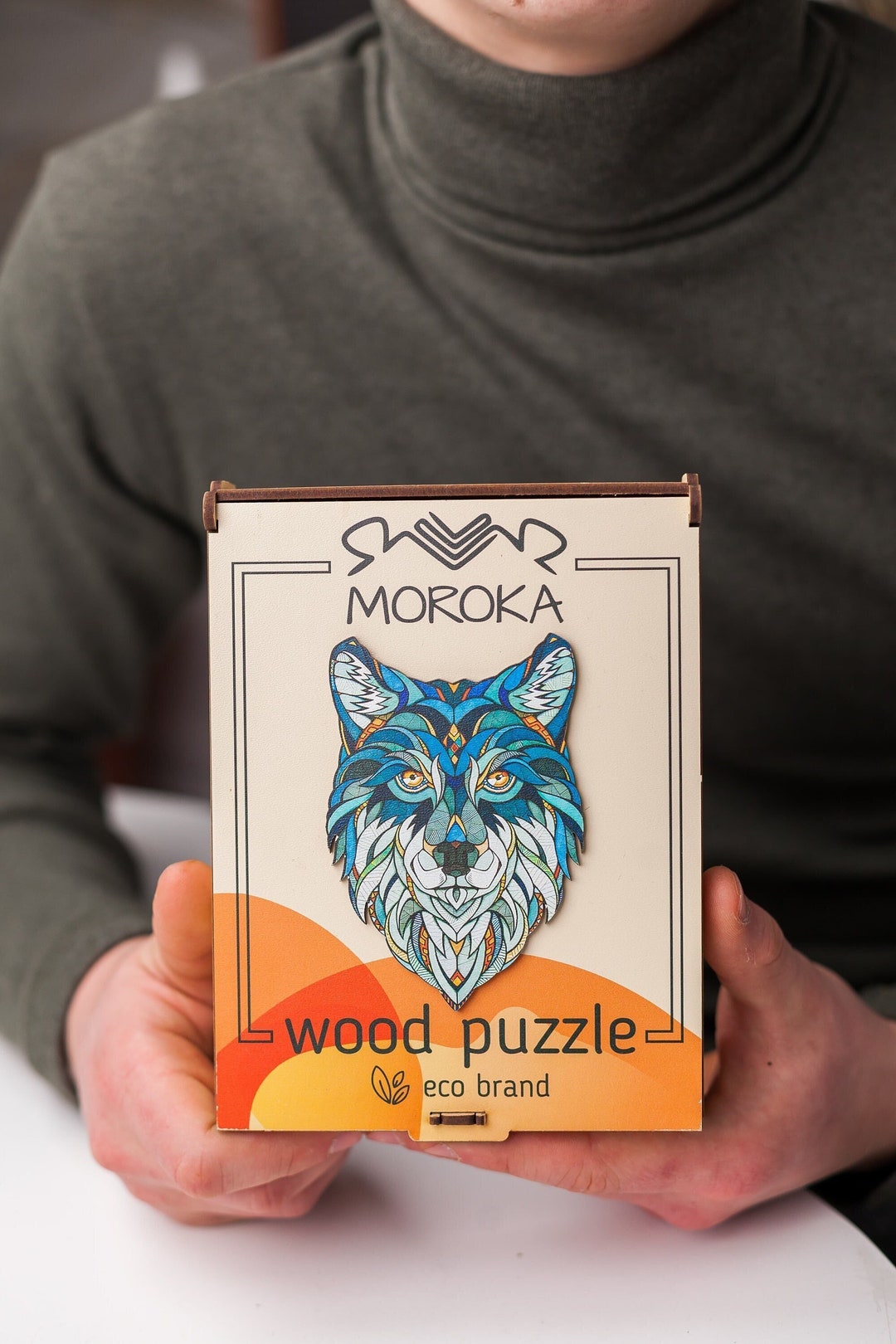 Wooden Wolf Puzzle, Laser Cut Wood Animal Puzzles, Wolf Lover Gift ...