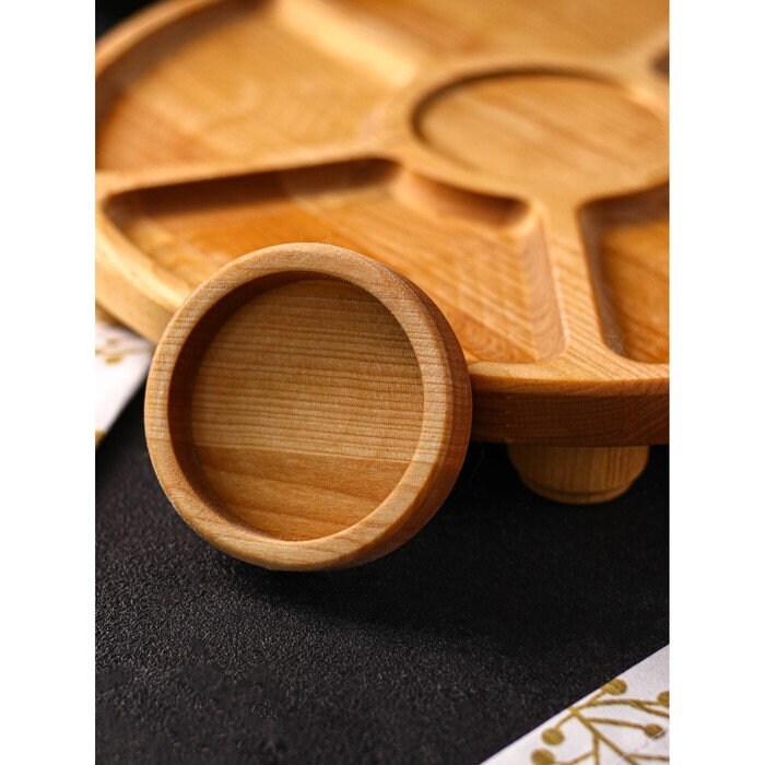 Engraved Wood Sectional Serving Plate, Personalized Appetizer Tray ...