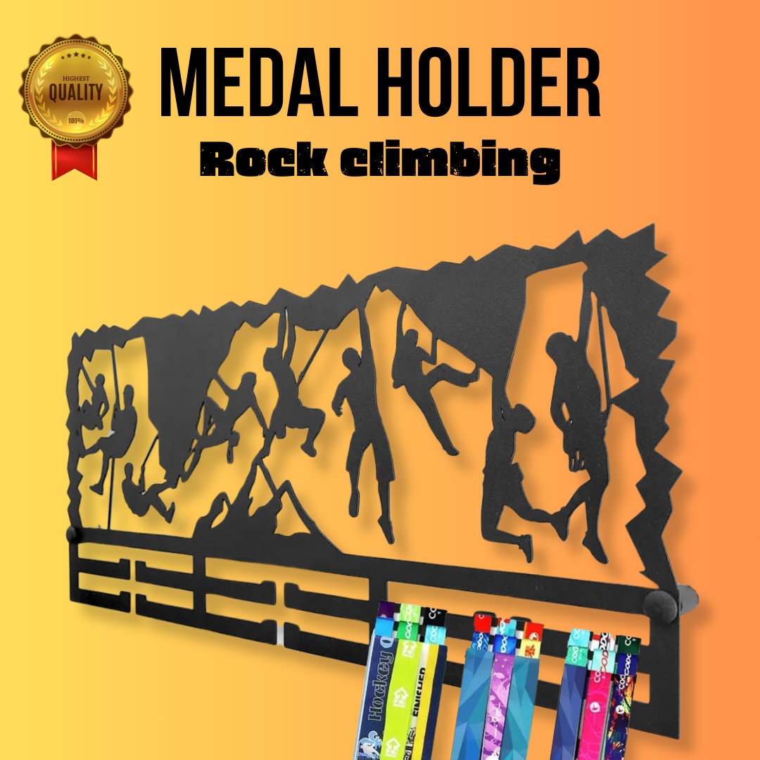 Sport Climbing Medal Hanger, Climbing Player Medal Holder, Medal ...