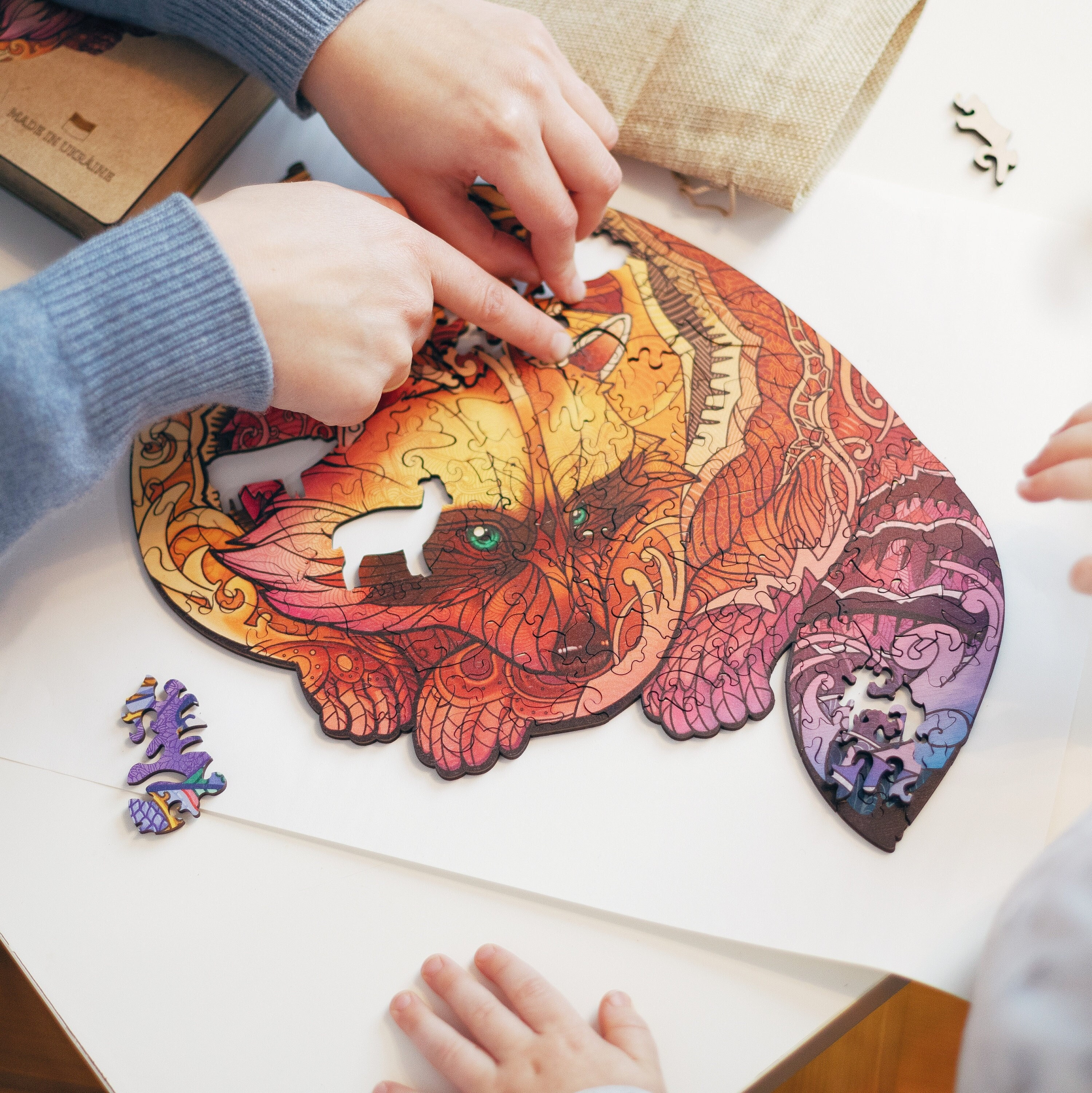 Raccoon Puzzle Wooden Jigsaw Puzzle for Kids and Adults - Etsy