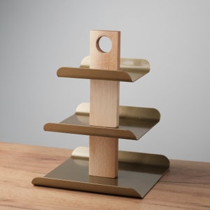 Elegant 3-tier Metal Kitchen Rack, Modern Food Display Stand, Metal ...