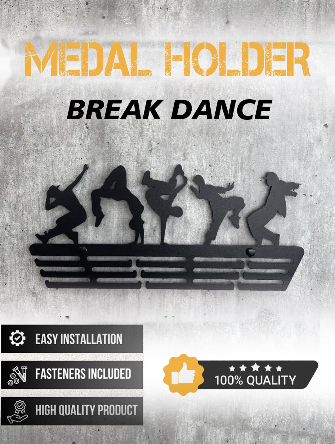 Breakdance Medal Holder, Dance Award Hanger, Urban Dance Award Medal ...