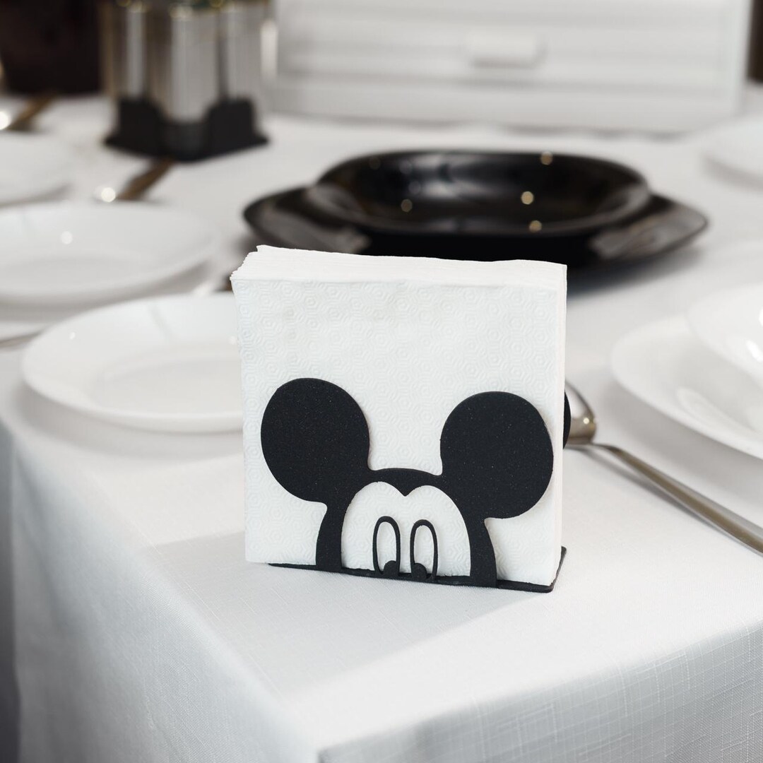 Cute Mouse Napkin Holder Set, Letter Holder Stand, Kids Party Decor ...
