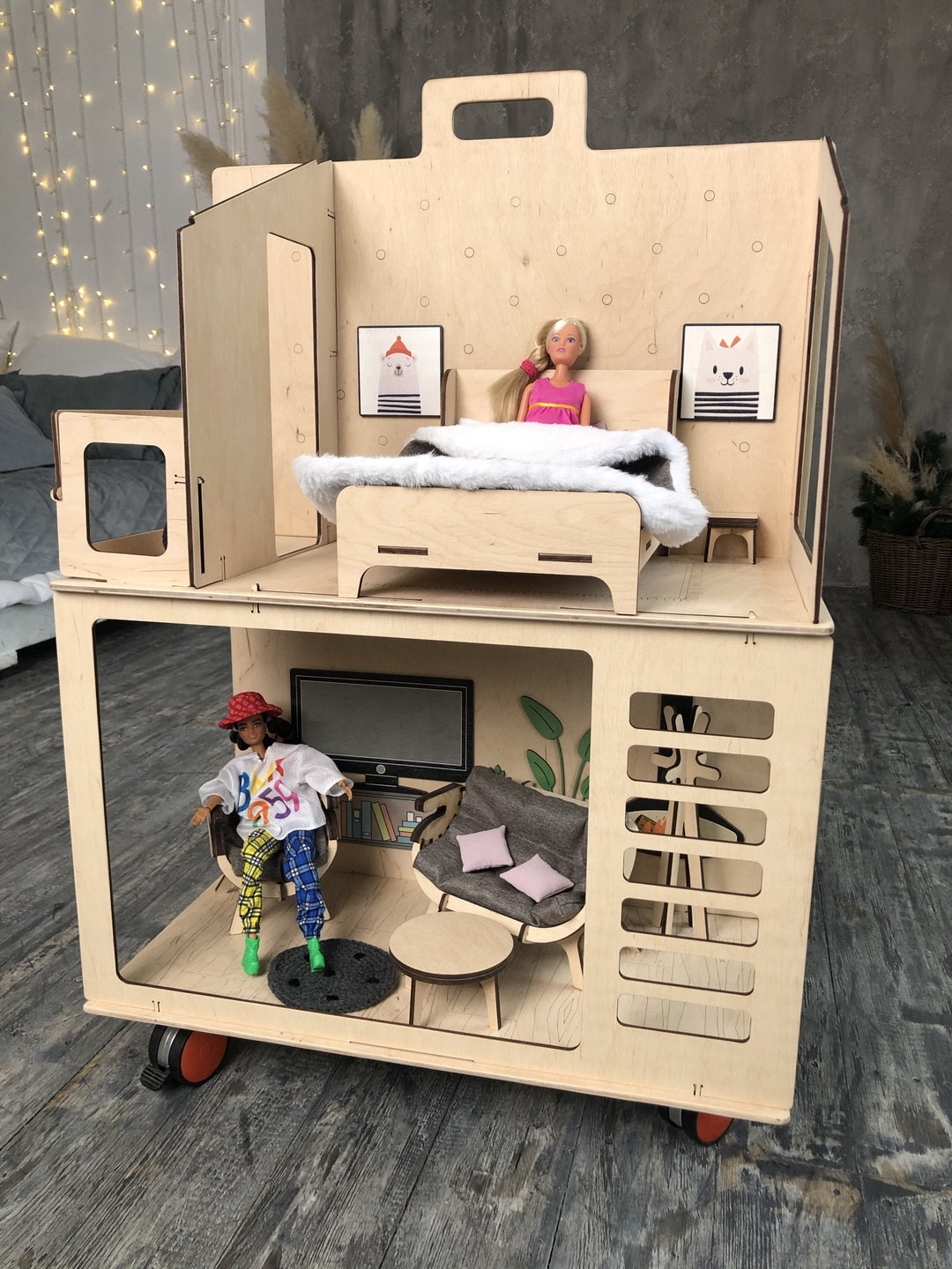 DIY Miniature House Kit, Paintable Dollhouse, Build Your Own Dollhouse ...