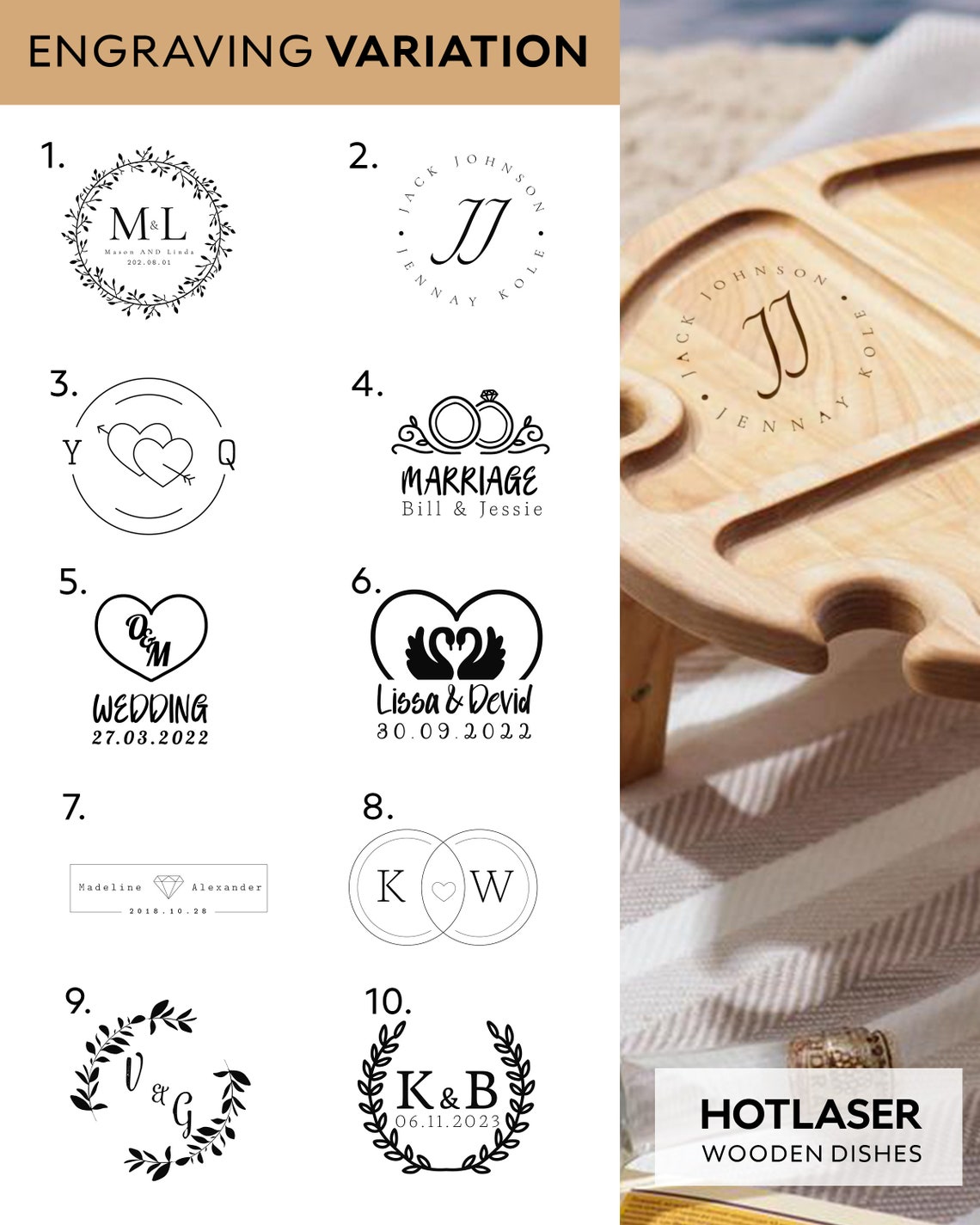 Personalized Custom Wooden Portable Table, Cheese Holder Tray, Wood ...