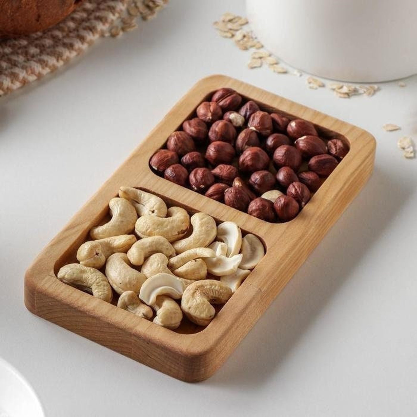 Small Personalized Wooden Divided Snack Plate Rectangular - Etsy