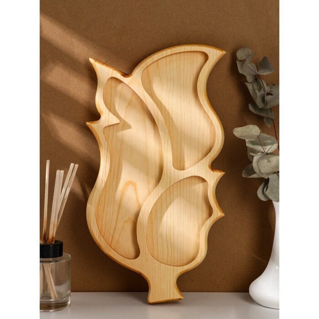 Custom Wood Nut Tray, Three Compartment Snack Holder, Personalized Nut ...