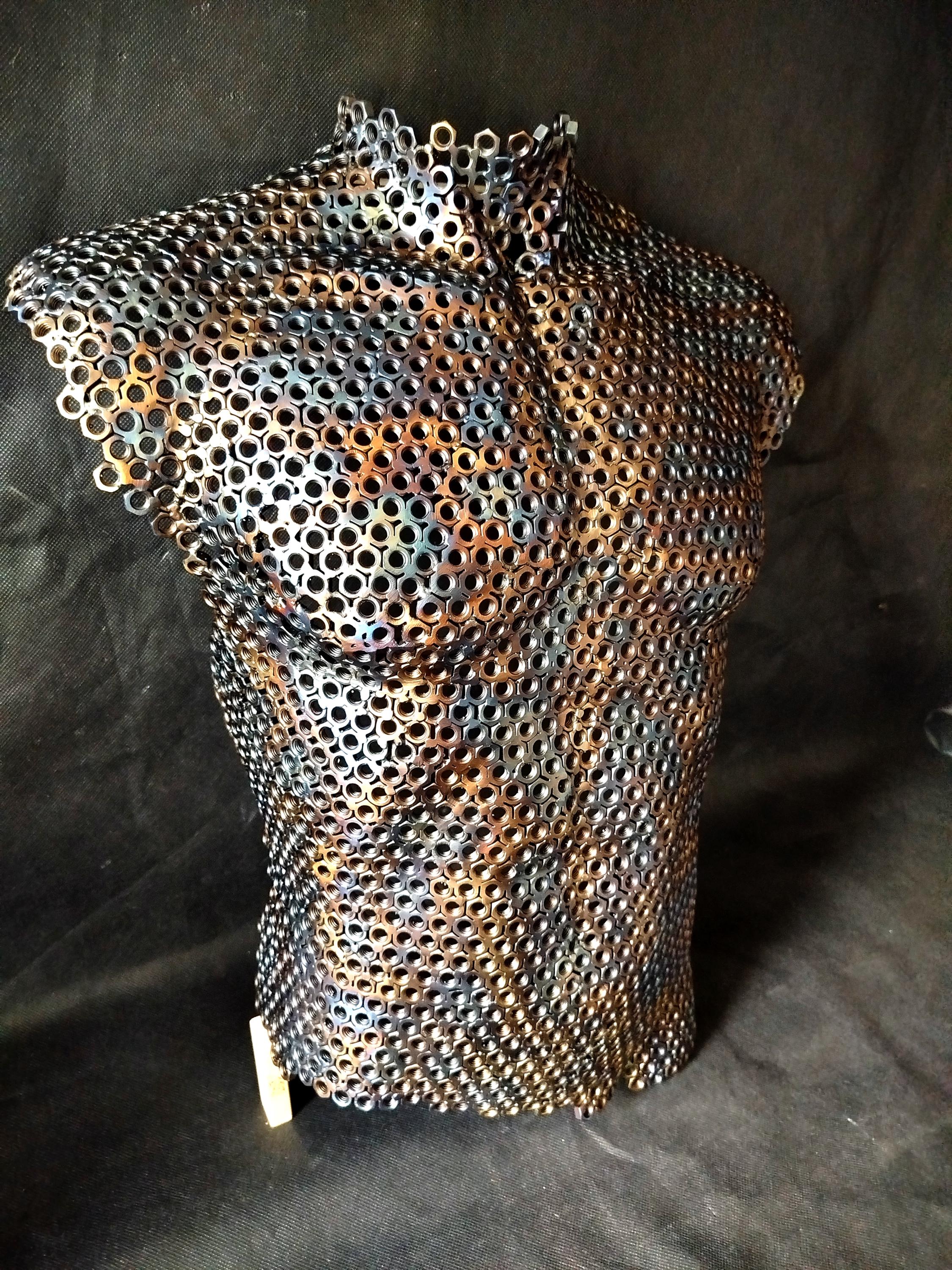 Male Torso, Handmade Sculpture. Gift, Decoration. Sculpture 3d. Metal ...