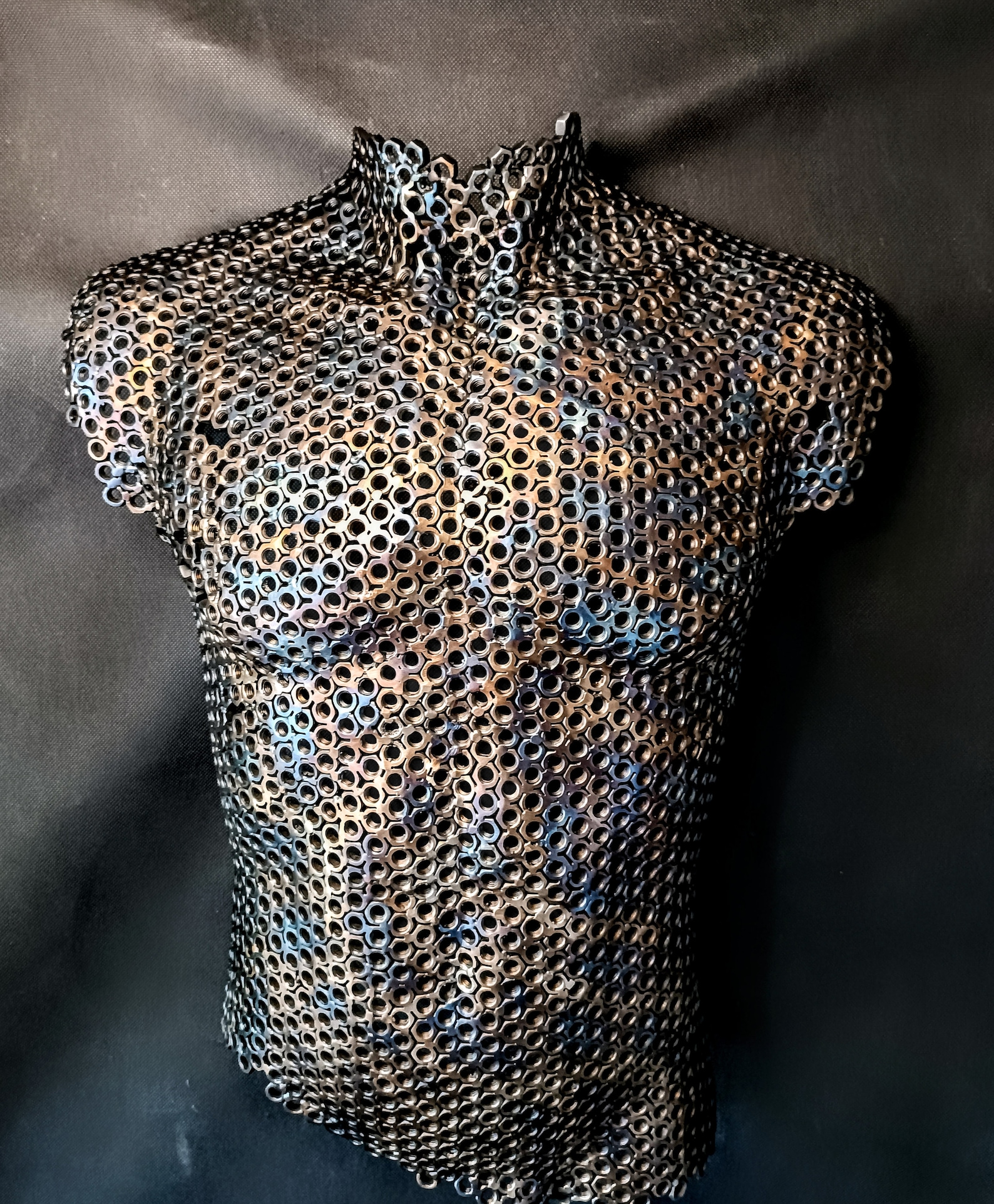 Male Torso, Handmade Sculpture. Gift, Decoration. Sculpture 3d. Metal ...