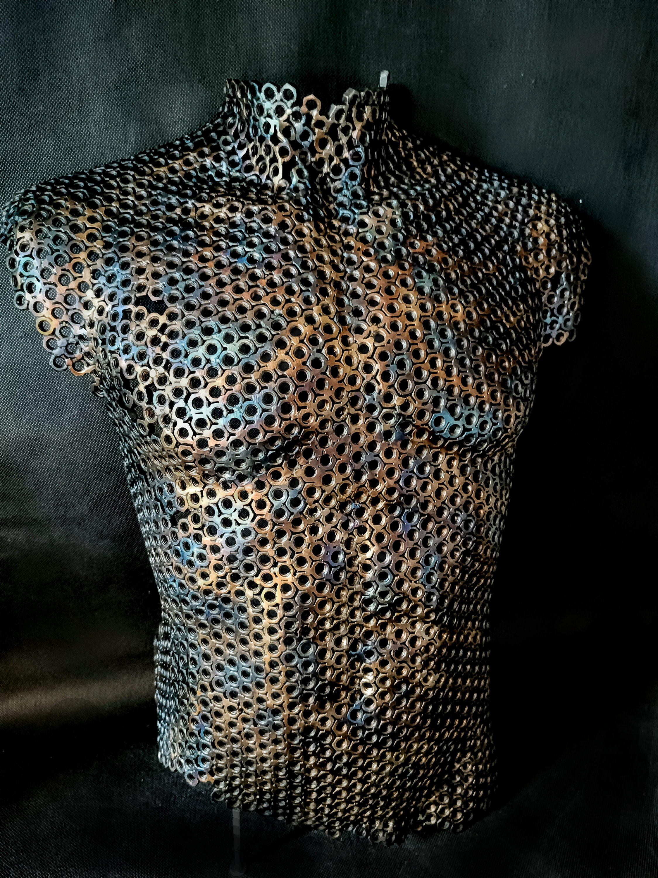 Male Torso, Handmade Sculpture. Gift, Decoration. Sculpture 3d. Metal ...