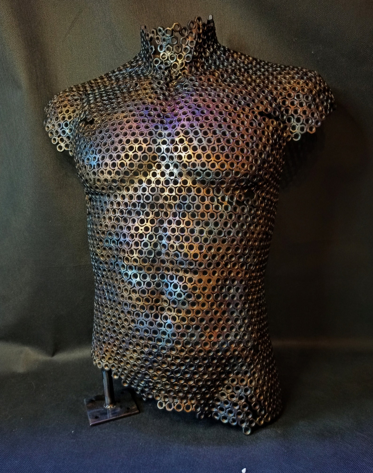 Male Torso, Handmade Sculpture. Gift, Decoration. Sculpture 3d. Metal ...