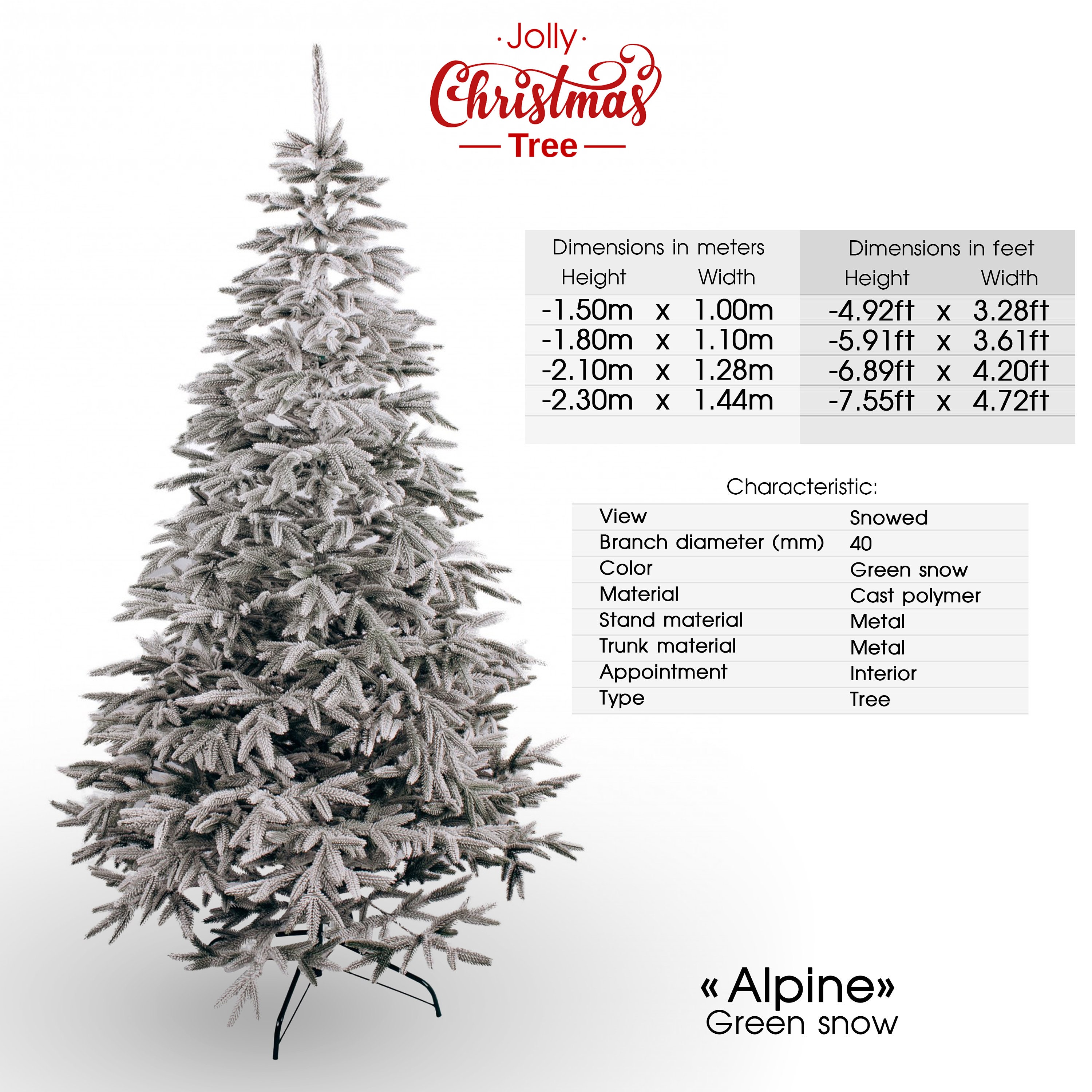 Artificial Christmas Tree With a Support. Christmas Tree With Snow ...