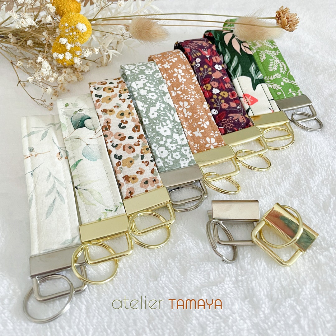 Key Ring / Fabric Key Ring / Gift / Bag Charm / Wrist Strap / Key ...