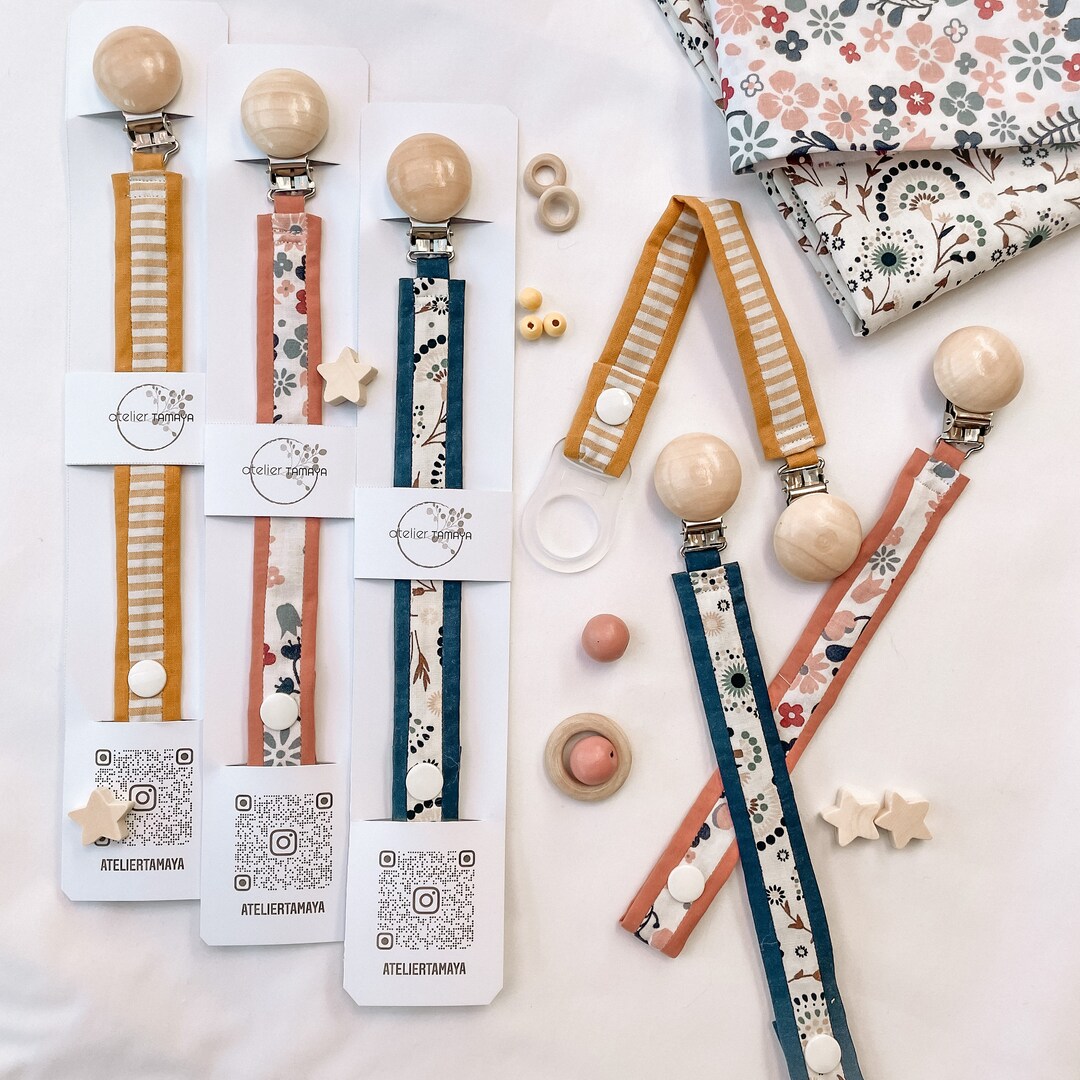 Fabric Pacifier Clip, Fabric Pacifier Clip, Pacifier Clip, Pacifier ...