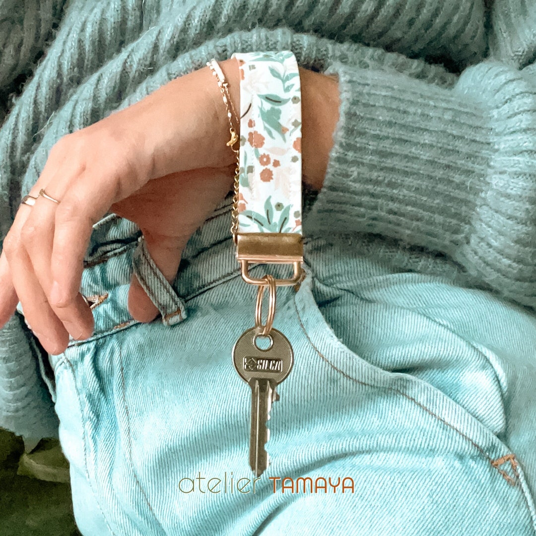Key Ring / Fabric Key Ring / Gift / Bag Charm / Wrist Strap / Key ...